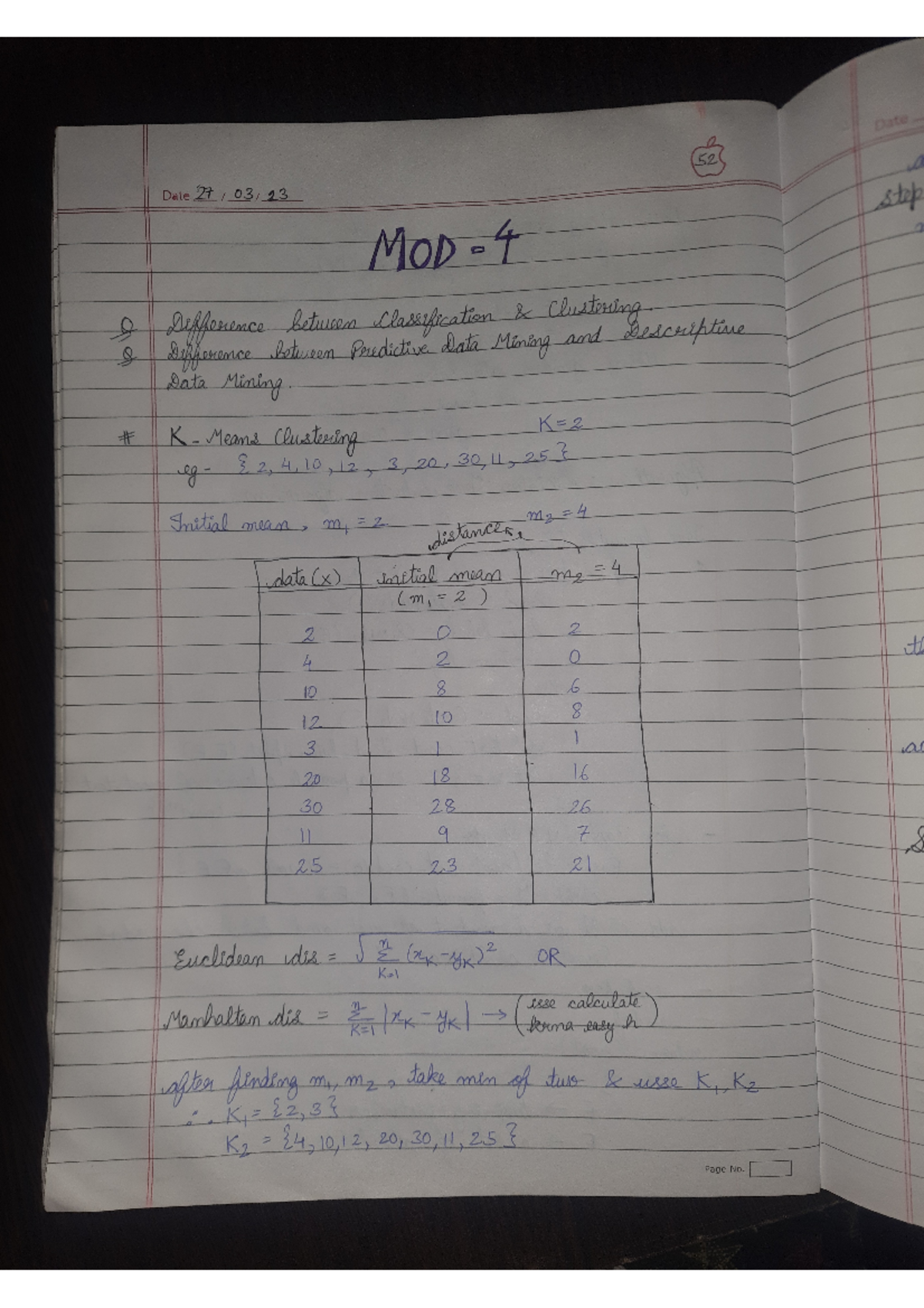 DM mod 4 - Data Warehouse and Data Mining - Studocu