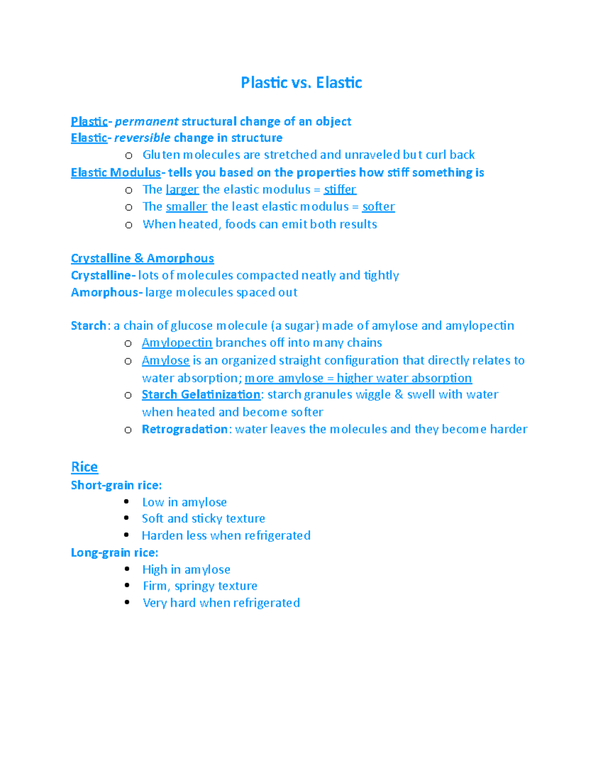 Plastic vs Elastic - Prof. Kevin Aptowicz - Plastic vs. Elastic Plastic ...