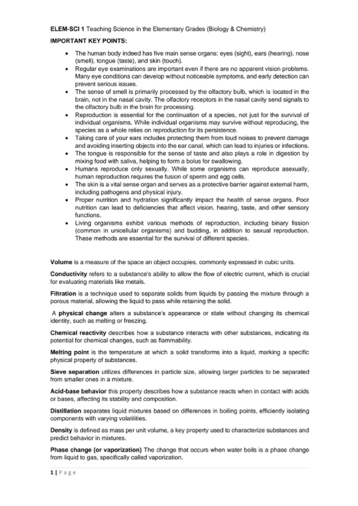 ELEM-SCI- Reviewer - SCIENCE - 1 Teaching Science in the Elementary ...