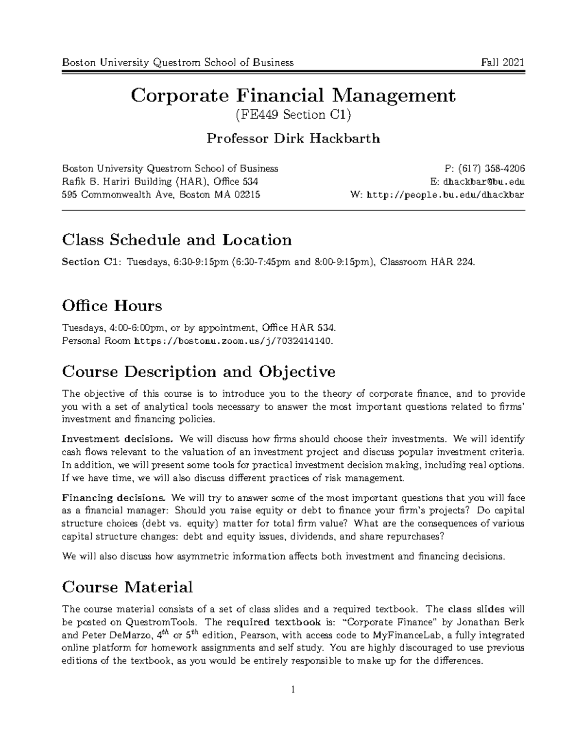 FE449 Syllabus - 2021 Fall Syllabus - Boston University Questrom School ...