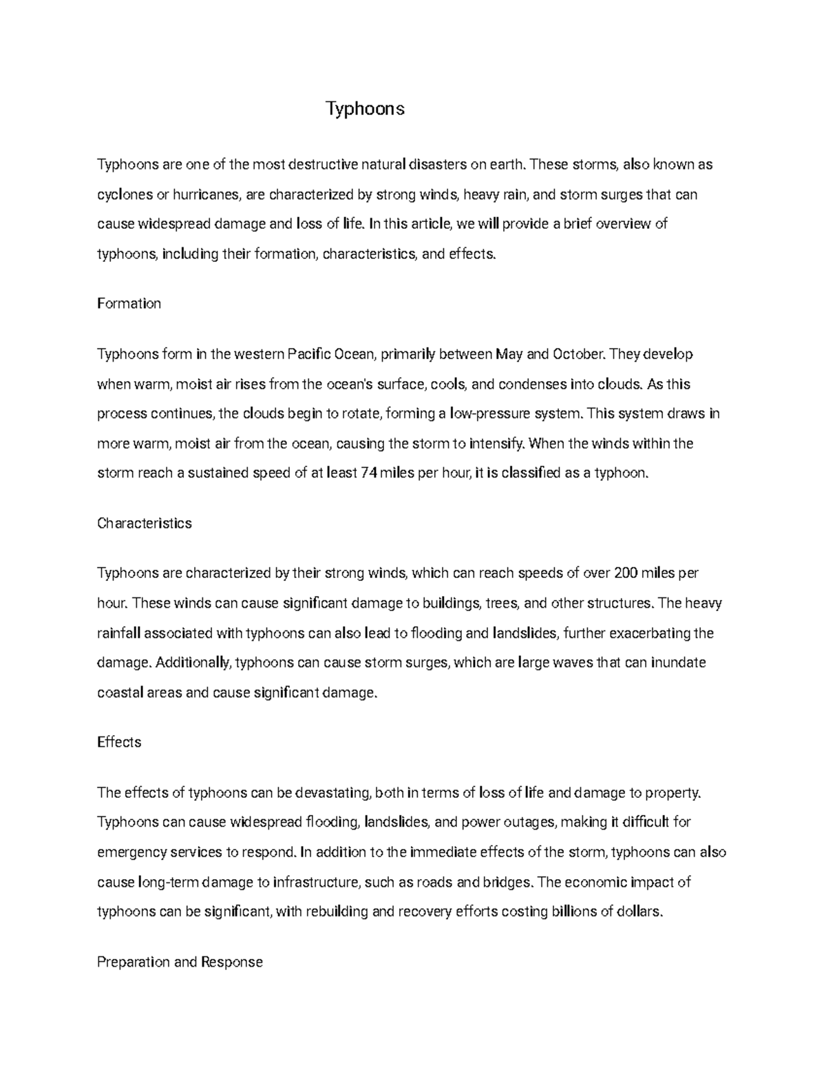 Typhoons - Typhoon is defined as a tropical cyclone with the maximum ...