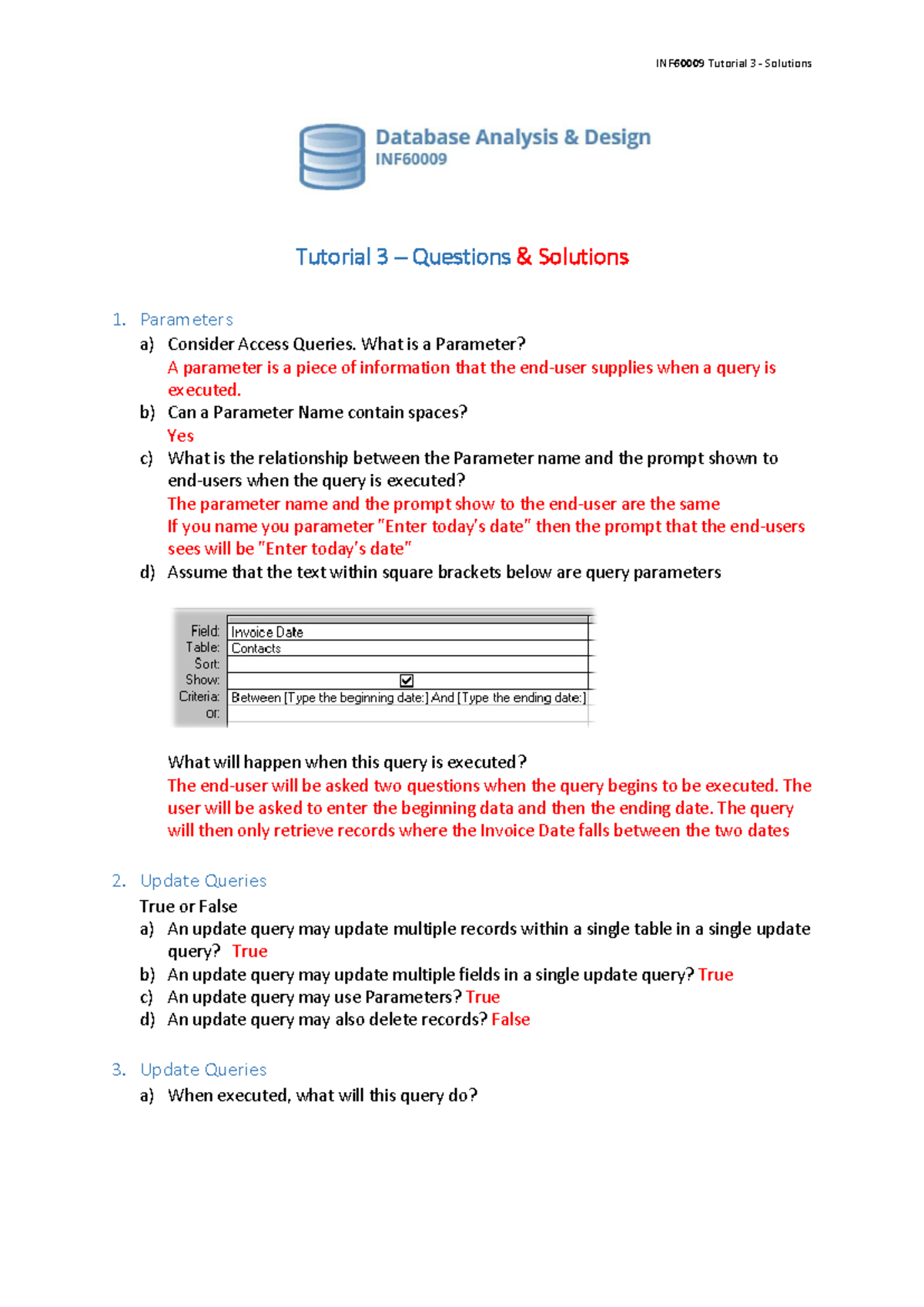 INF60009 TU03 Solutions-1-1-1-1-1 - Tutorial 3 – Questions & Solutions ...