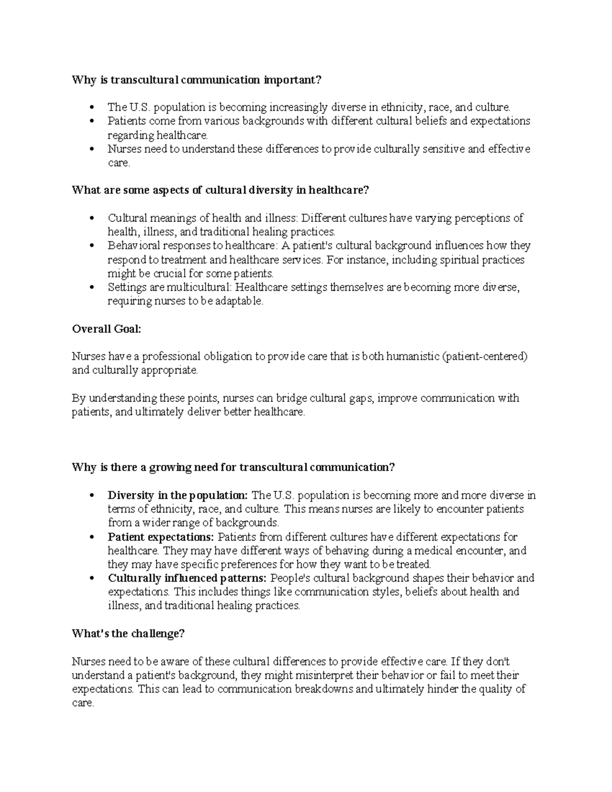 TRANSCULTURAL COMMUNICATION - Why is transcultural communication ...