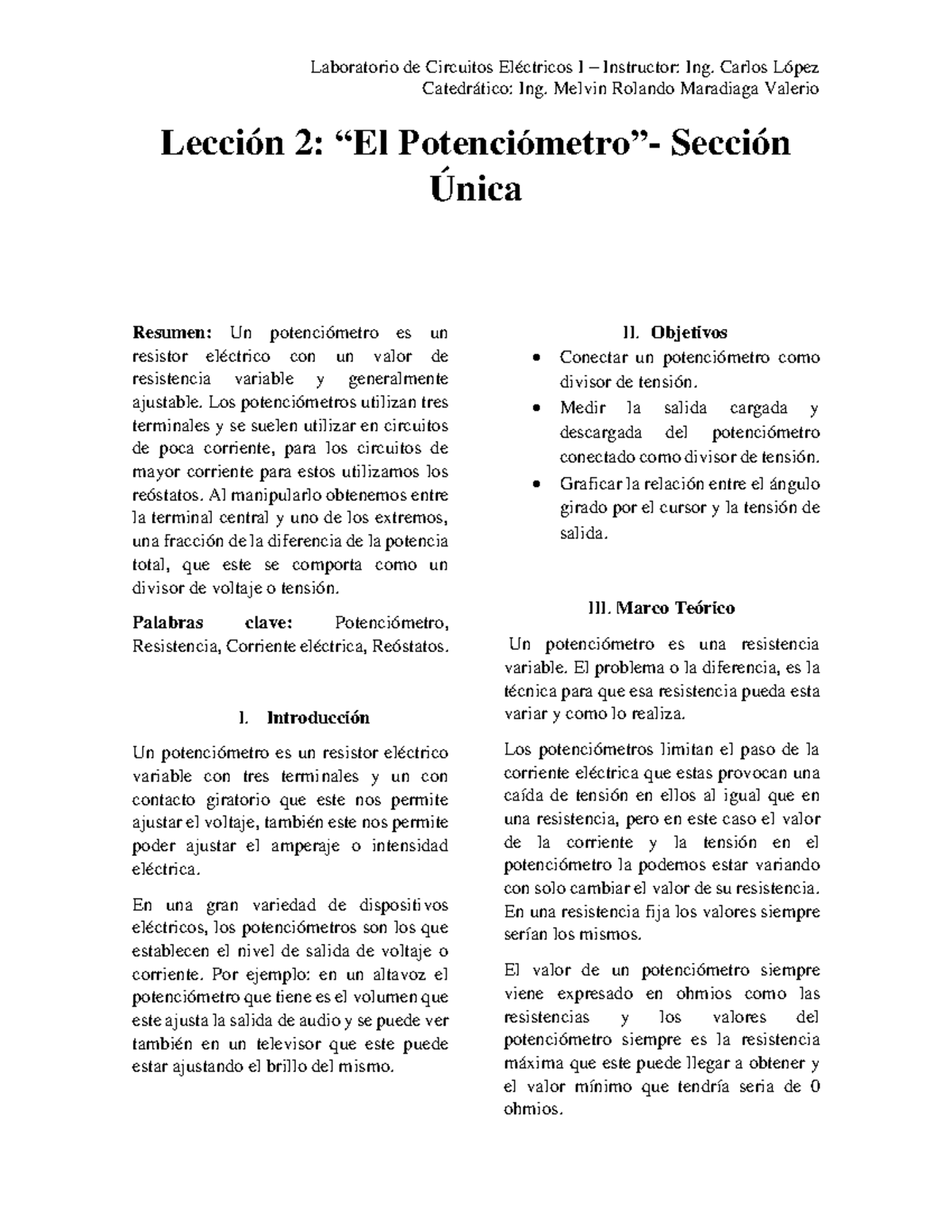 Practica Cuatro Leccion Dos - Catedrático: Ing. Melvin Rolando ...