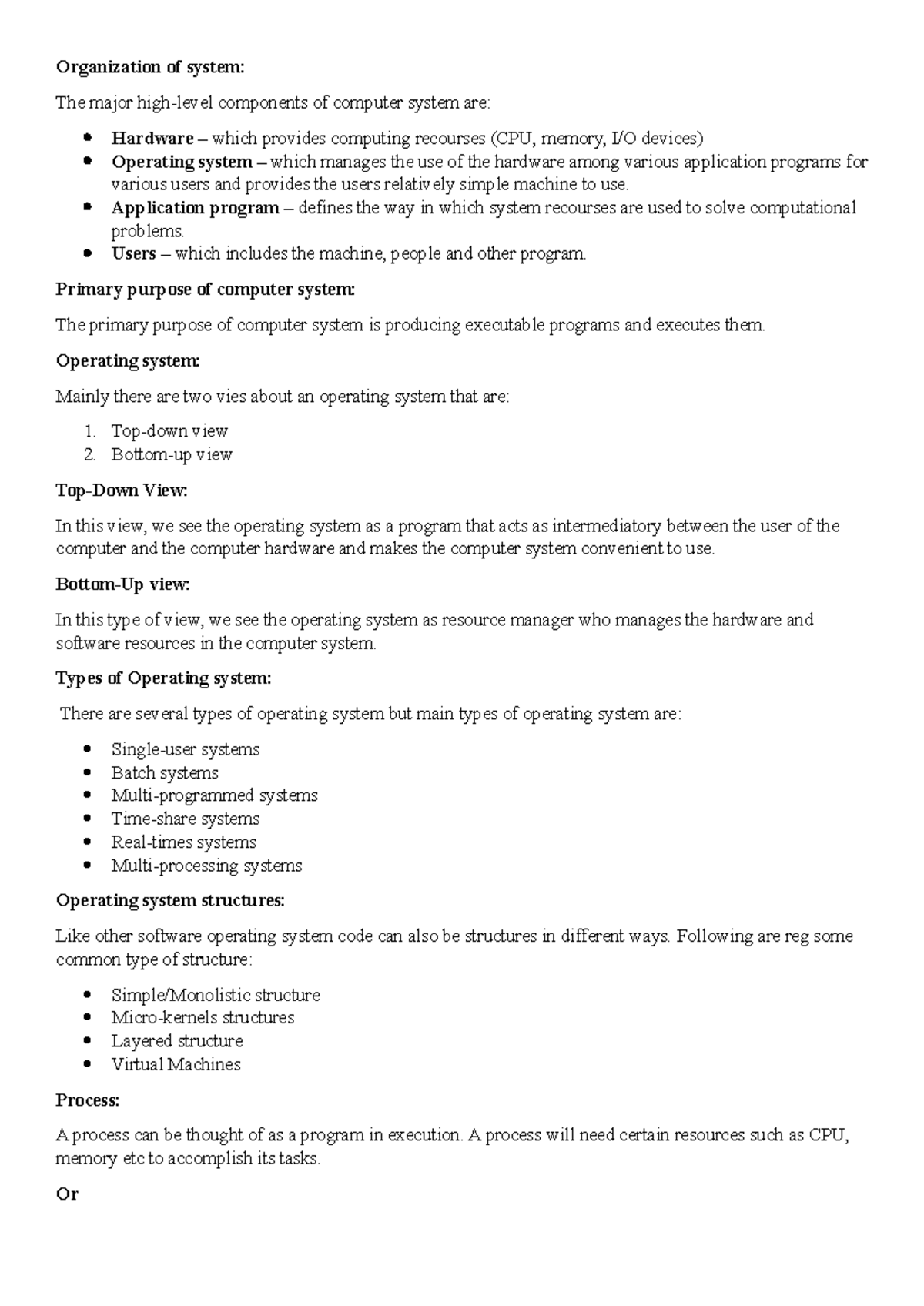 Operating System Application Program Defines The Way In Which System Recourses Are Used To