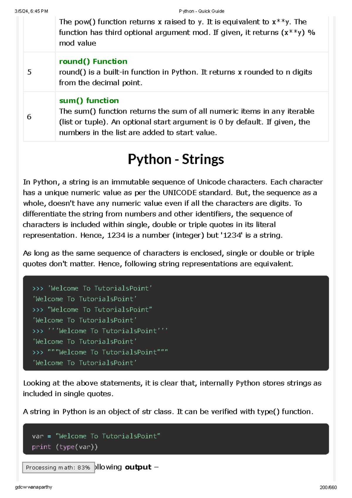 python sec paper in palamuru university - The pow() function returns x raised to y. It is - Studocu