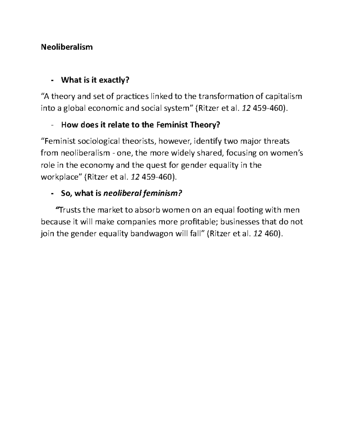 Document 9 - Doc 9 - Neoliberalism What is it exactly? “A theory and set of practices linked to ...