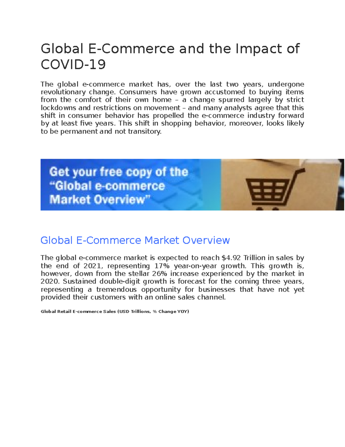 Global E com - Global E-Commerce and the Impact of COVID- The global e ...