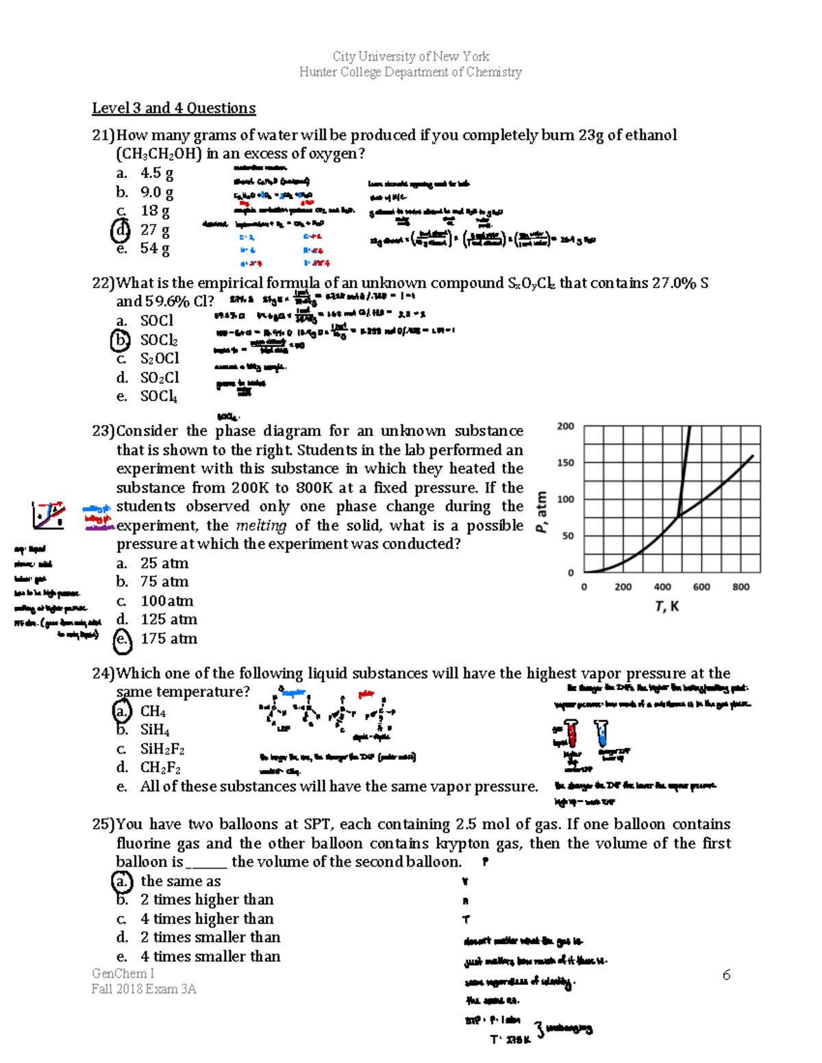 General Chemistry I 2018 Exam 3 Part 5 - City University of New York ...