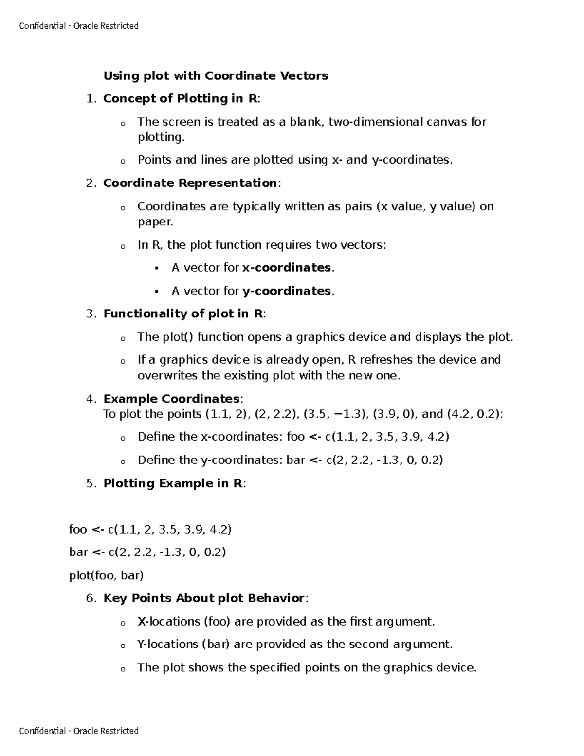 26th Lecture R R Programming Using Plot With Coordinate Vectors 1