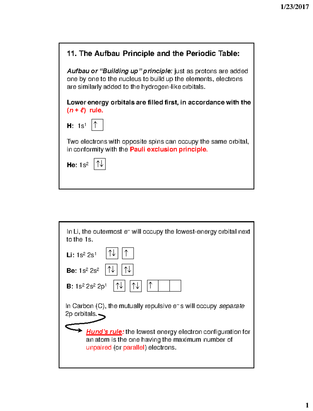 Lecture 6A-R - 11. The Aufbau Principle and the Periodic Table: Aufbau ...