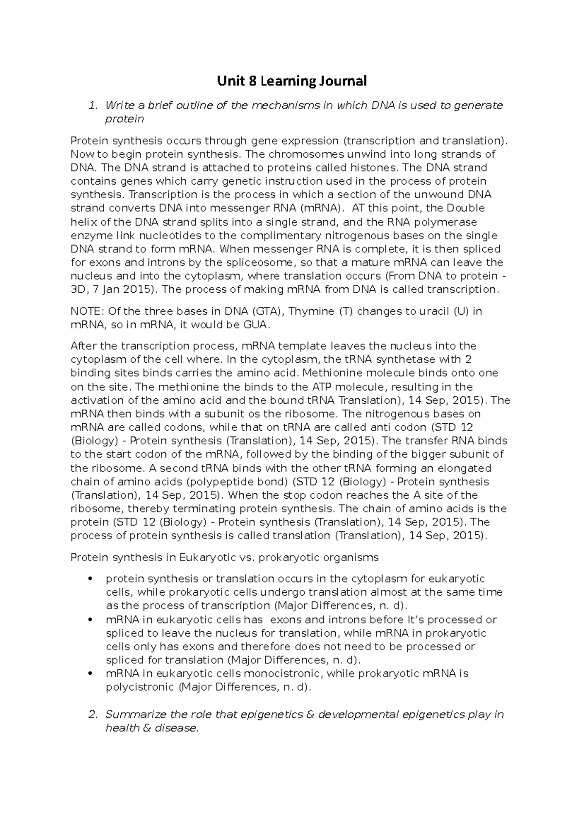 Unit 8 Learning Journal - Unit 8 Learning Journal 1. Write a brief ...