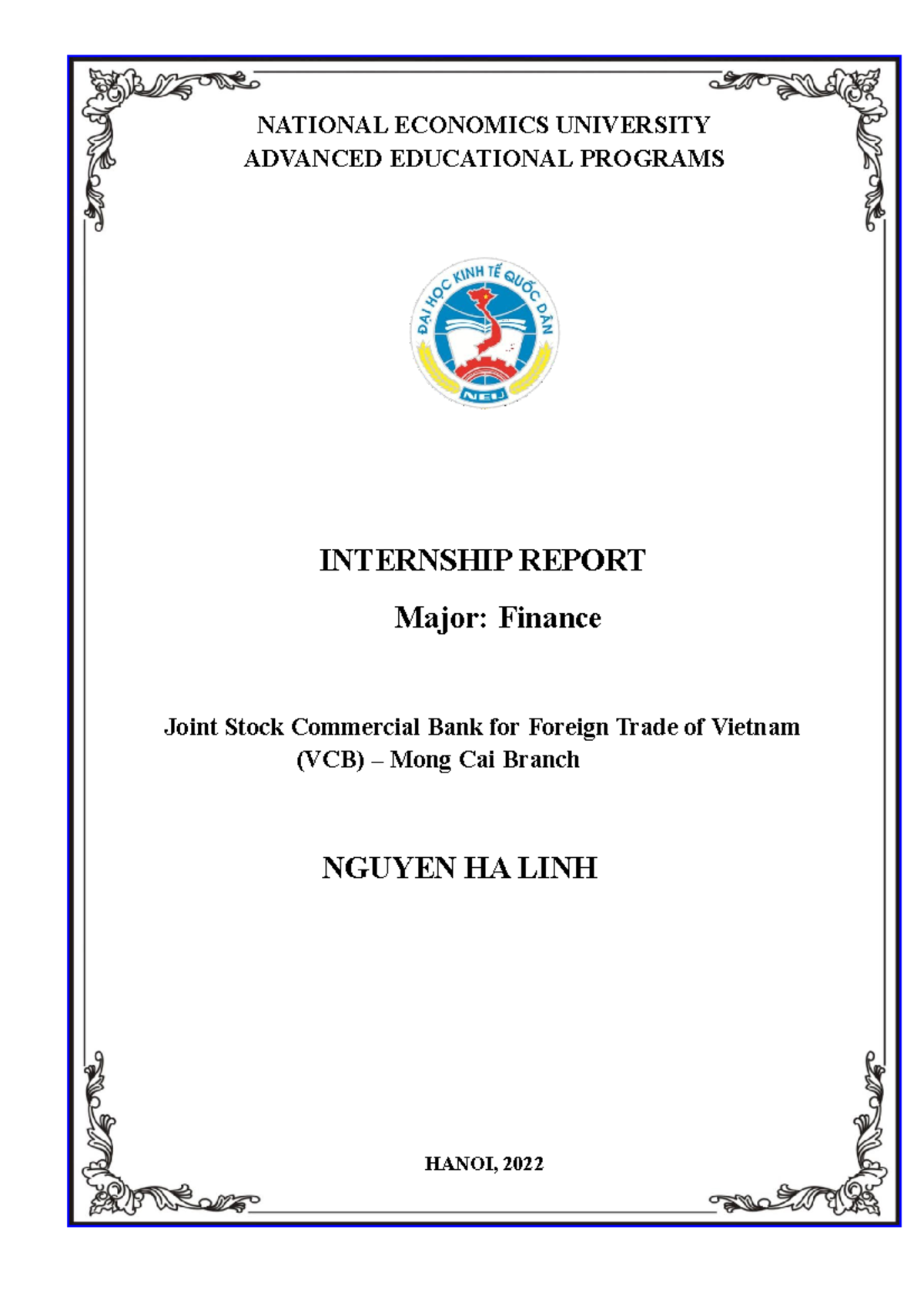 Nguyen Ha Linh - Bao cao thuc tap tong hop - NATIONAL ECONOMICS ...
