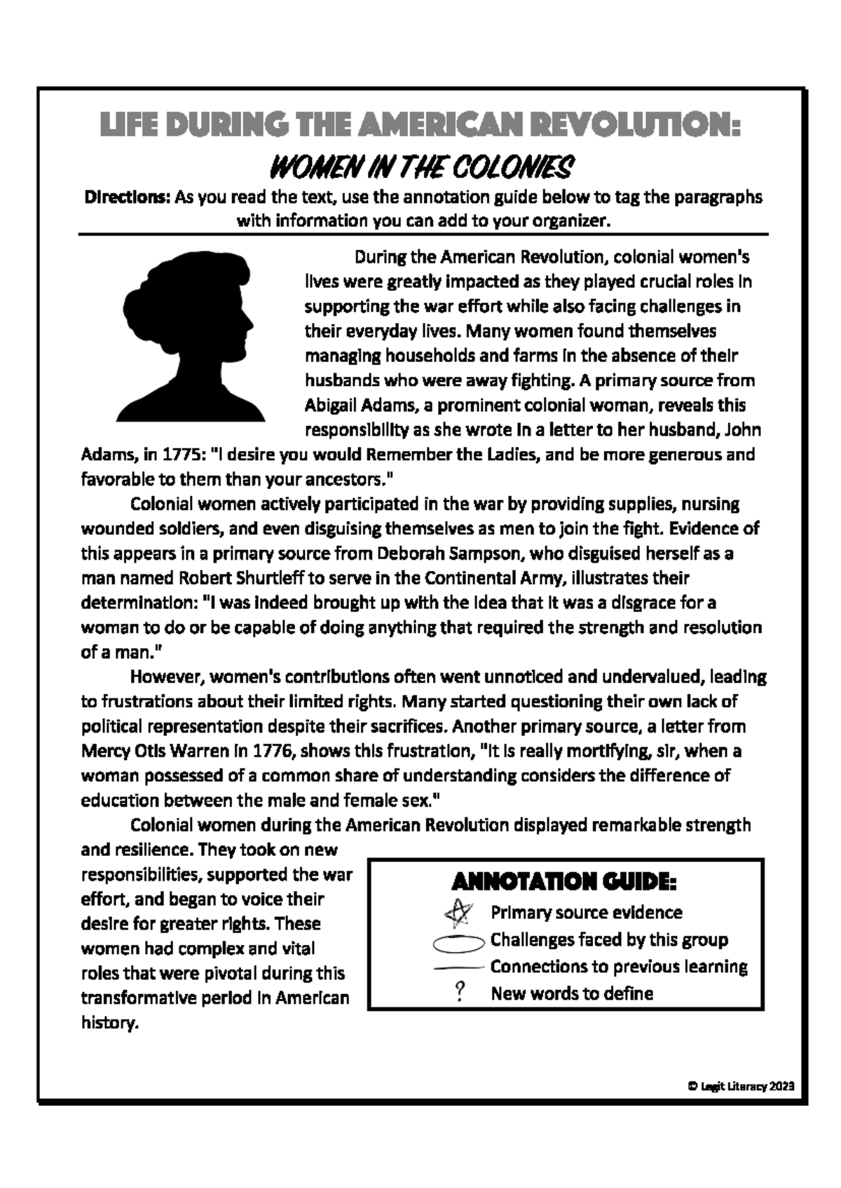 Women in the American Revolution - Studocu