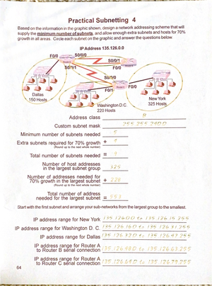 8 - Practical Subnetting - ee oof a Ree COO COO mre Practical Subnetting Based on the ...
