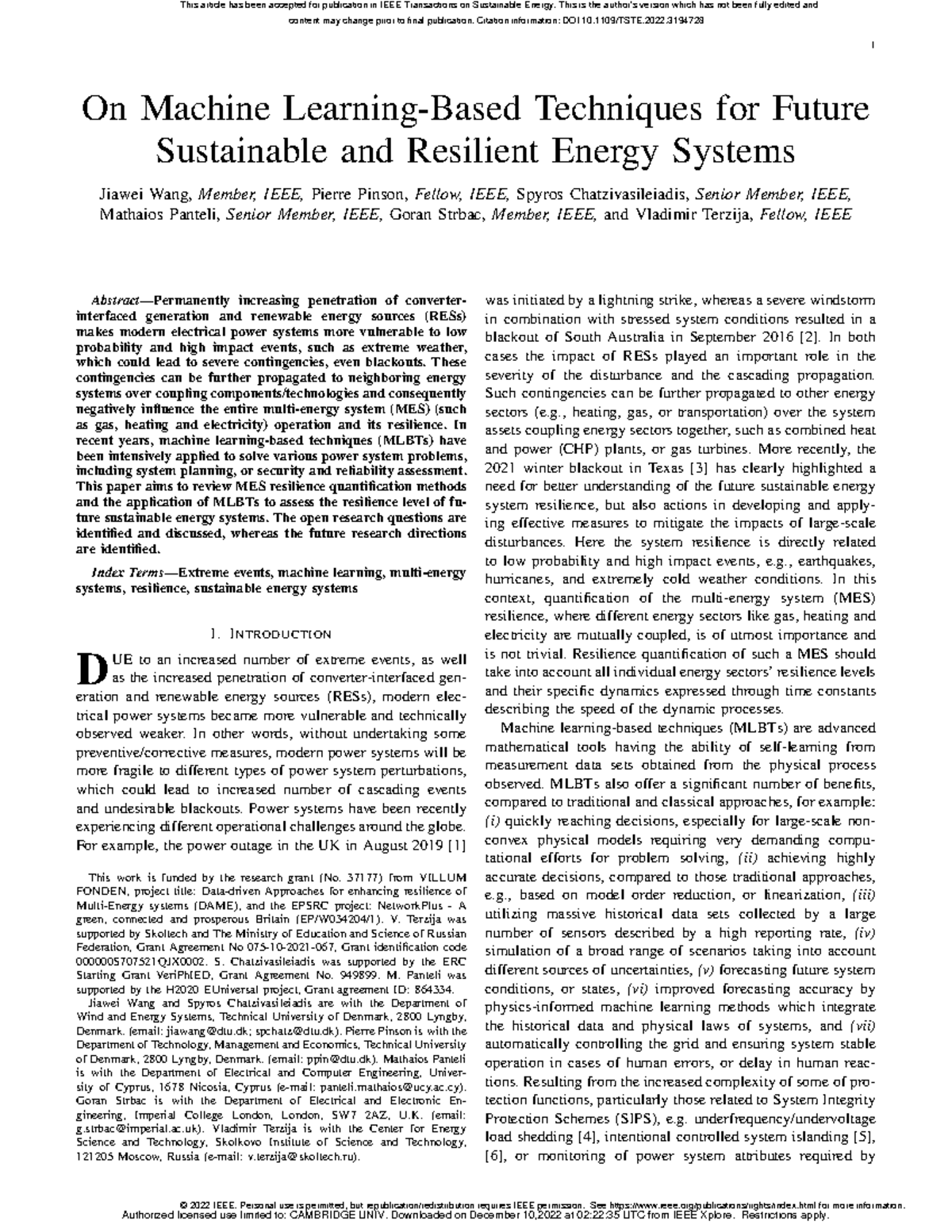 On Machine Learning-Based Techniques for Future Sustainable and ...