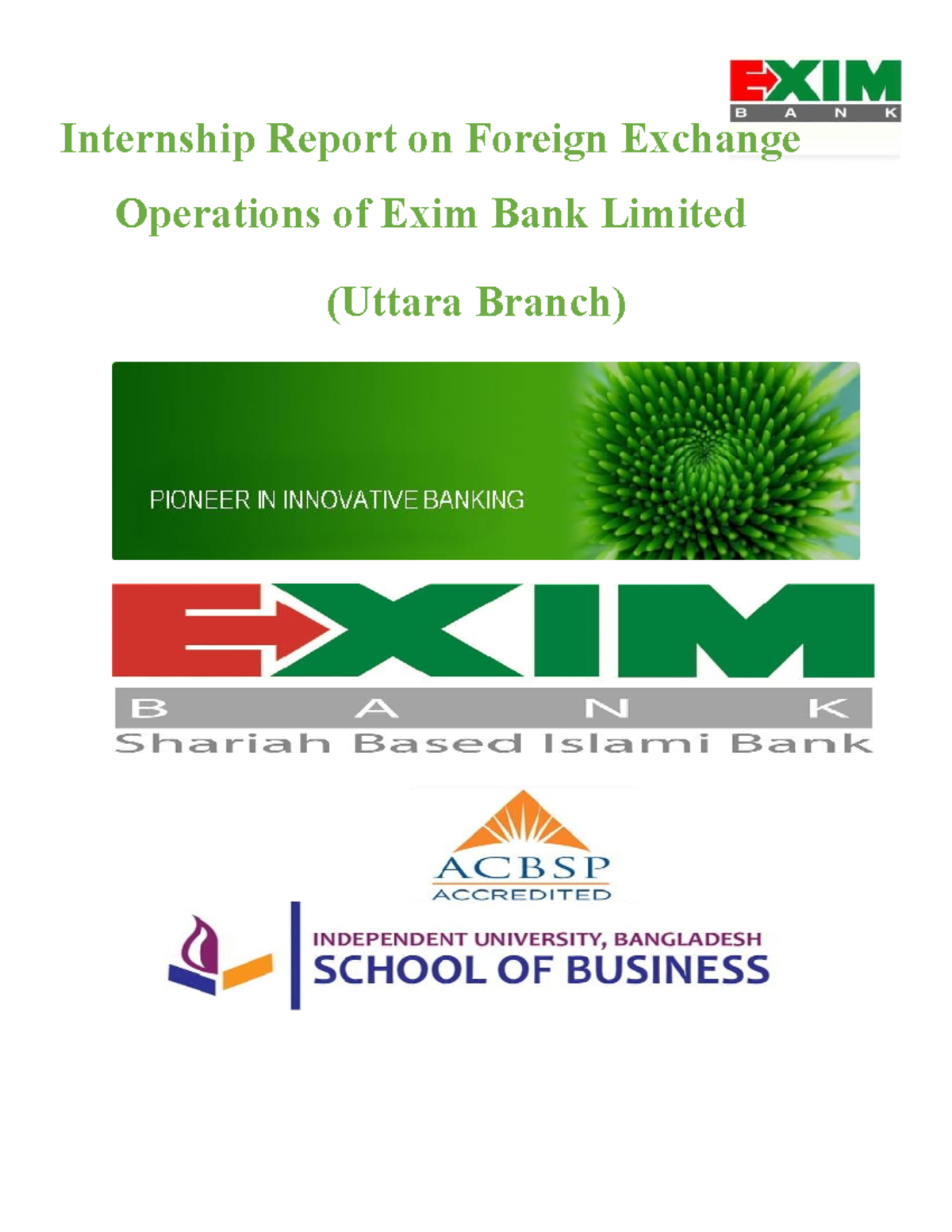 Final report done-converted - Internship Report on Foreign Exchange ...