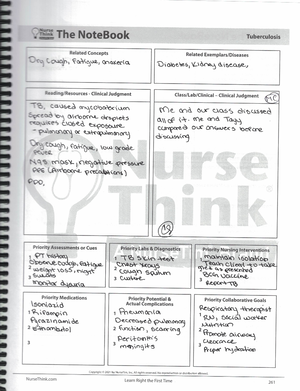 Nurse Think Week 4 - notes - SURG 2120 - Studocu