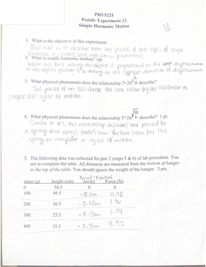 Torque and Rotational Motion Pre Lab - PHYS 221 Prelab Experiment ...