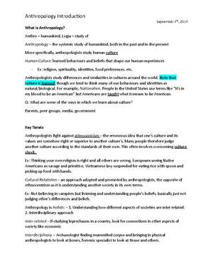 Unit 4 Anthropology Test Review - Anthrop 1Aa3 - McMaster - Studocu