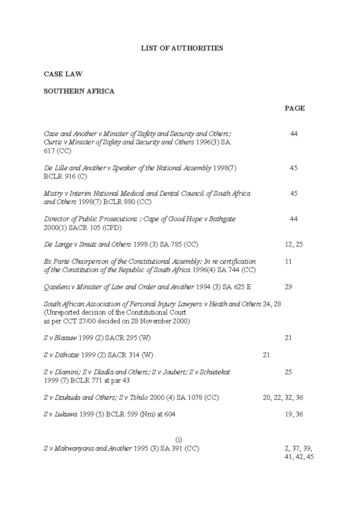 List of authirties - will help you understand list of authorities ...