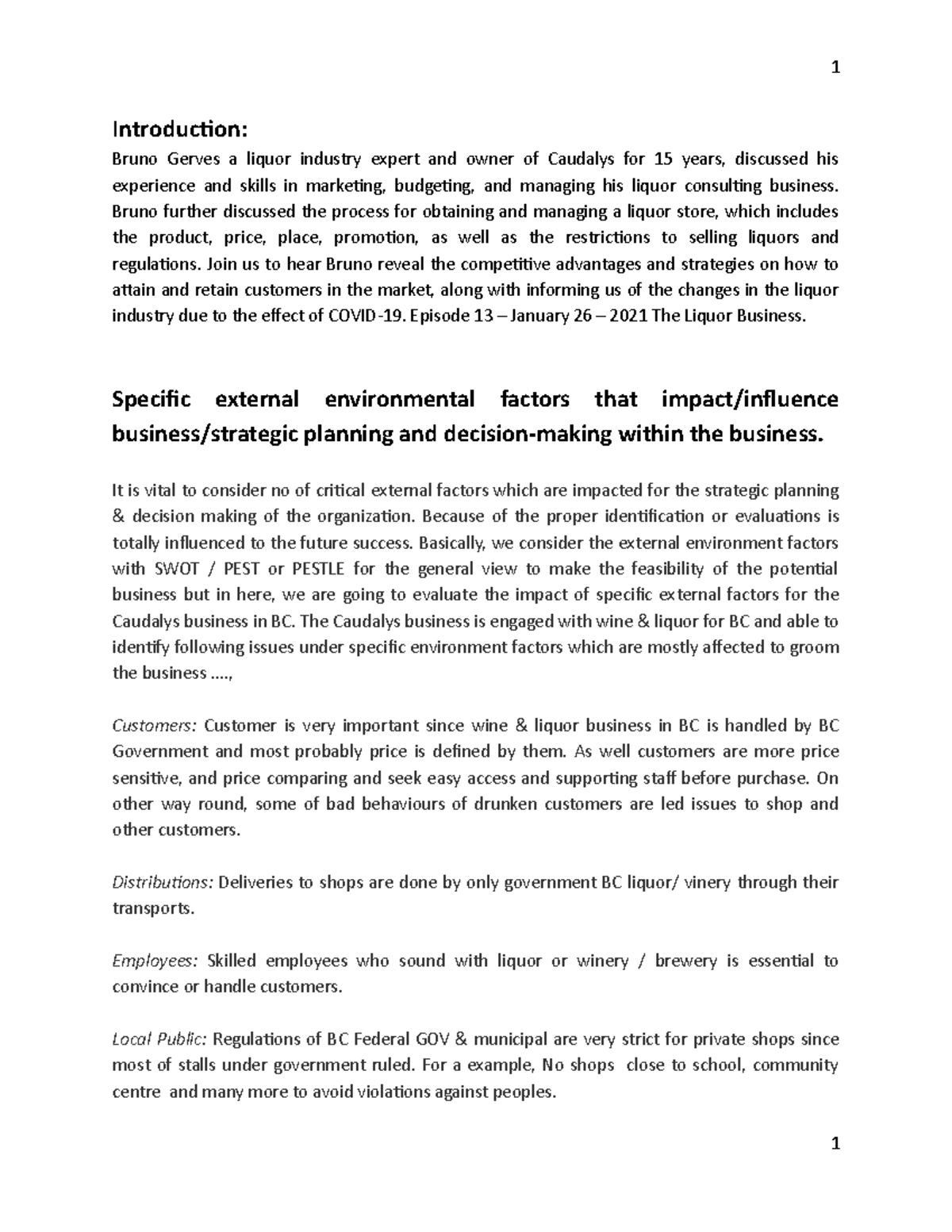 Podcast Case Study stakeholder identification and case analysis report ...