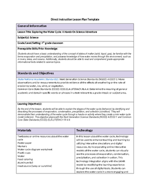 D010 Task 1 Reading-Health Lesson Plan - D010- Task 1 A. Adapted ...