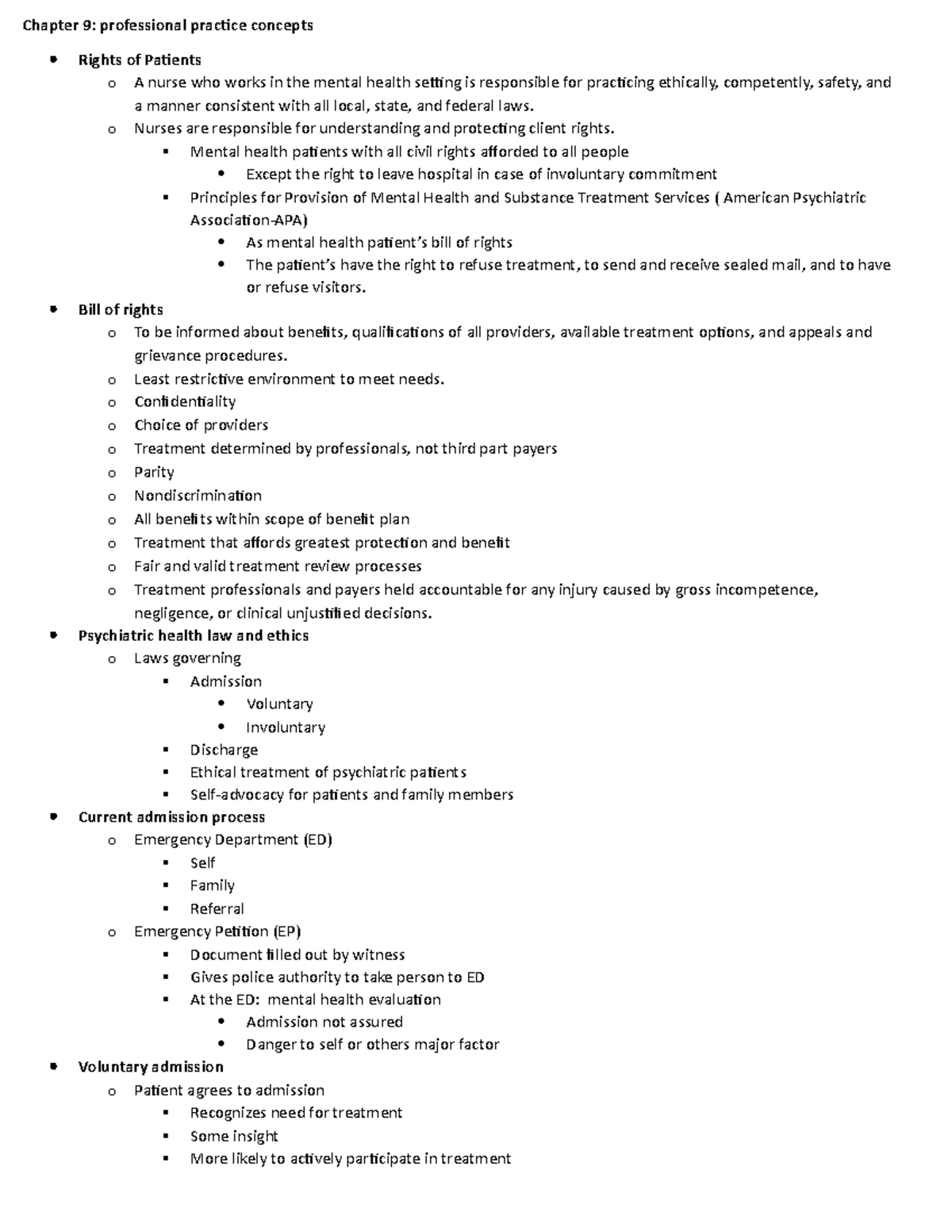 Chapter 9 - Videbeck: Psychiatric-Mental Health Nursing - Chapter 9 ...