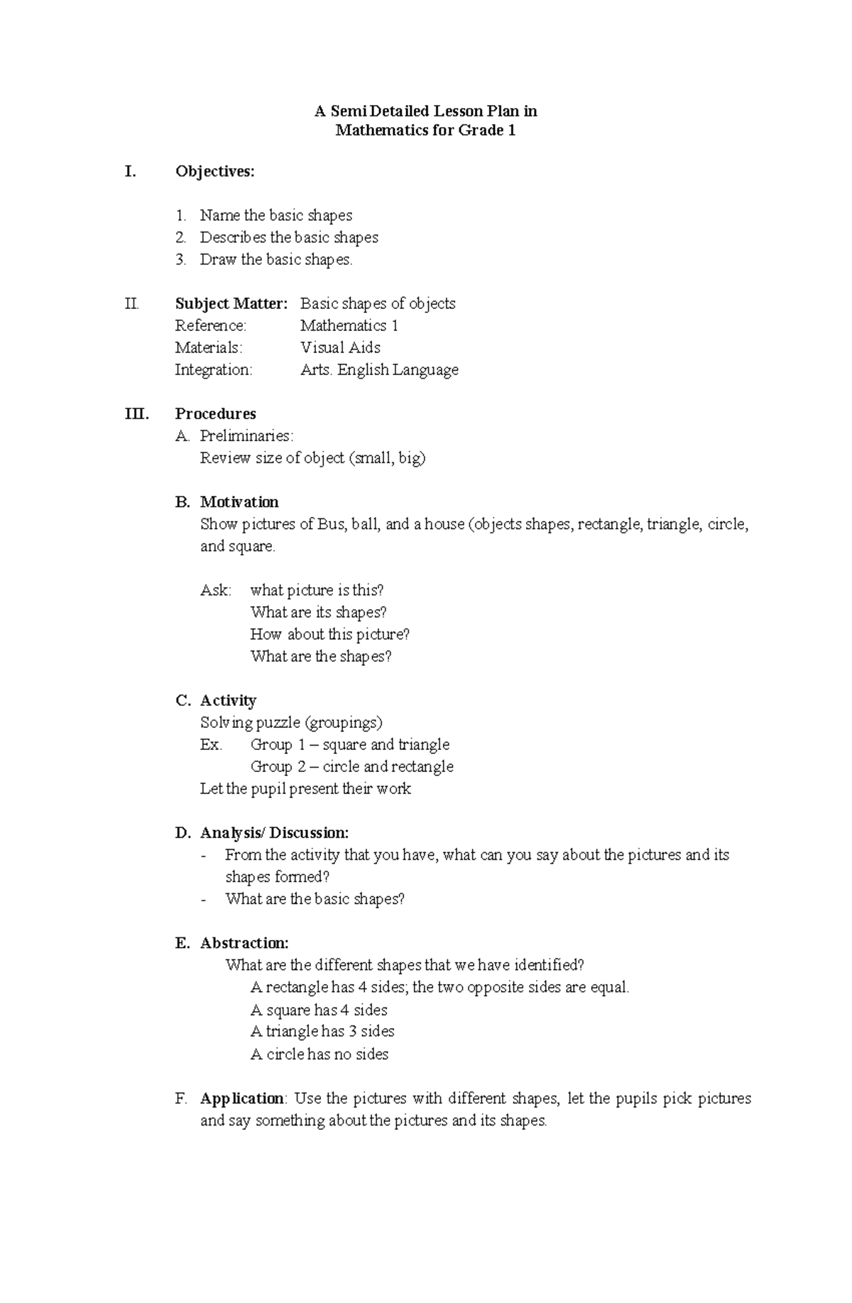 A Semi Detailed Lesson Plan in - A Semi Detailed Lesson Plan in ...