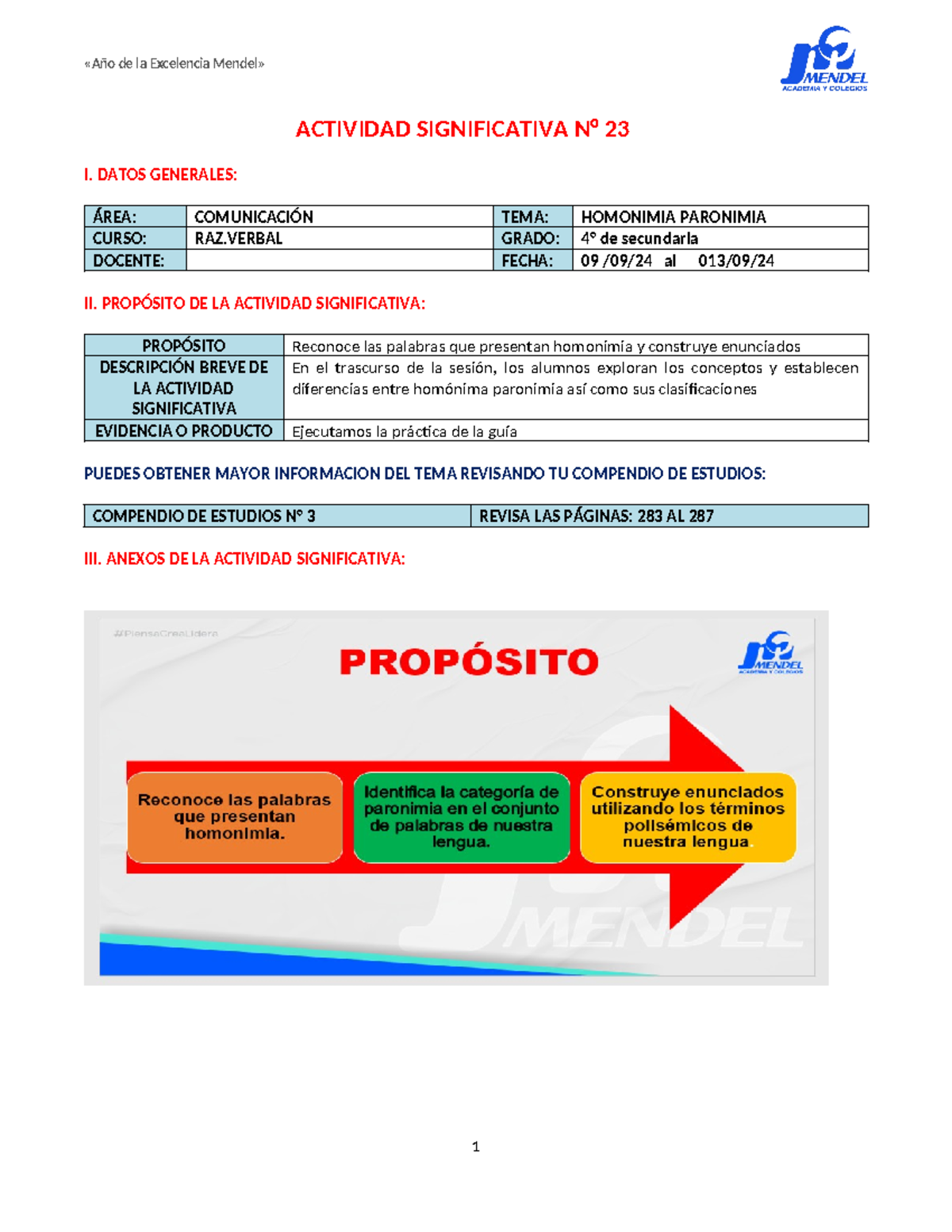 4° SEC. - AS 23 - Comunicacion 16 - Homonia Paronimia - ACTIVIDAD ...