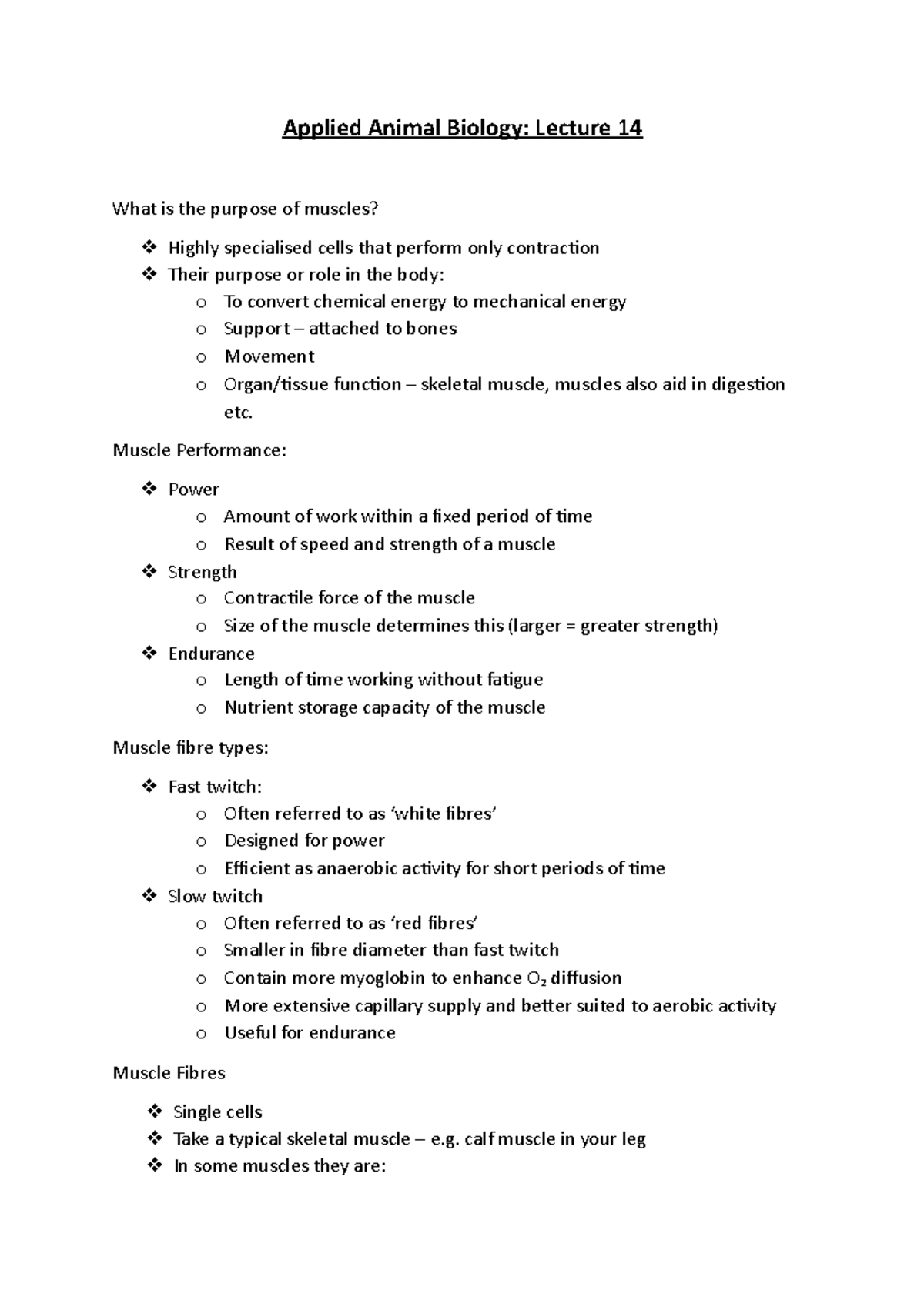 Applied Animal Biology - Lecture 14 - Applied Animal Biology: Lecture ...