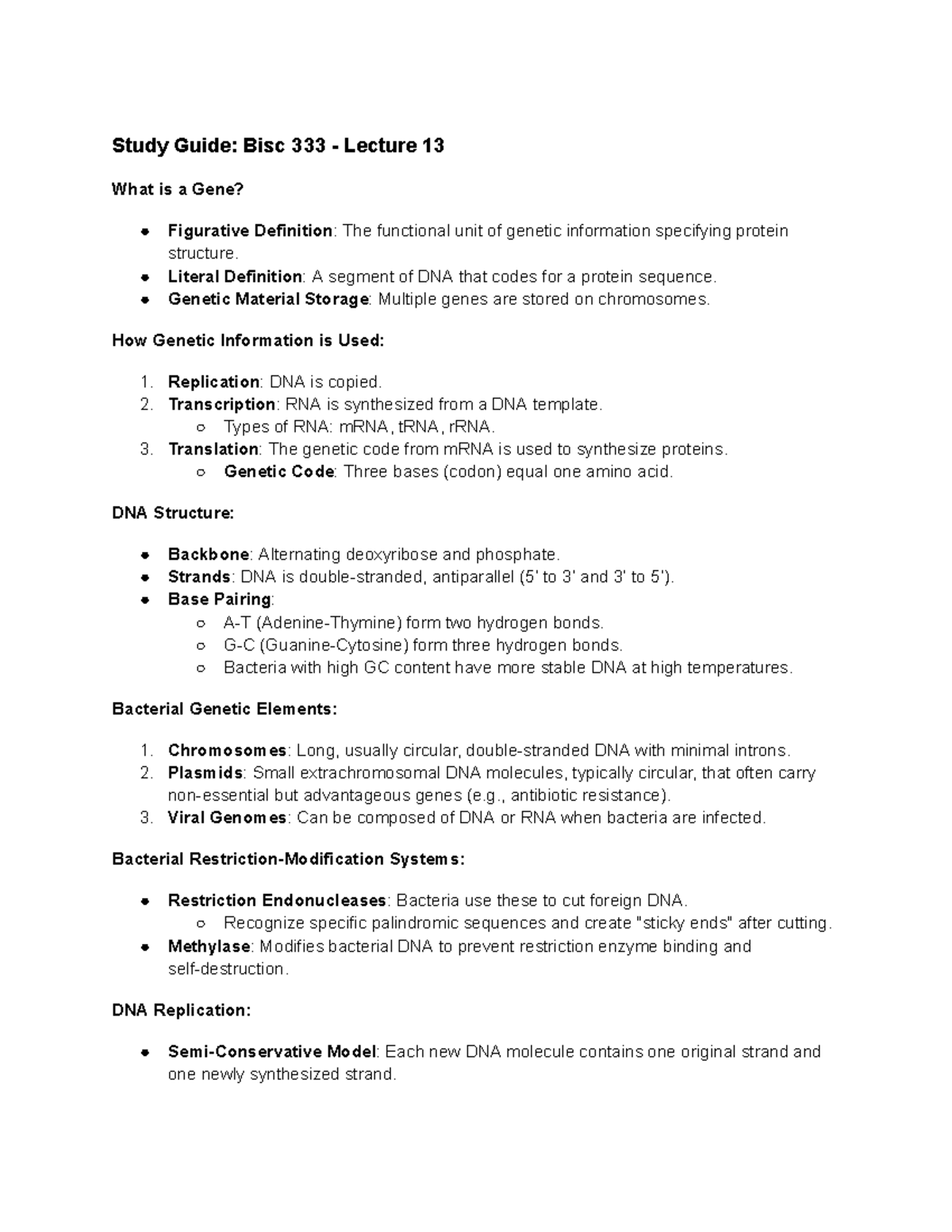 Bisc 333 E2 Study guide - Compilation of all Exam 2 lecture material ...