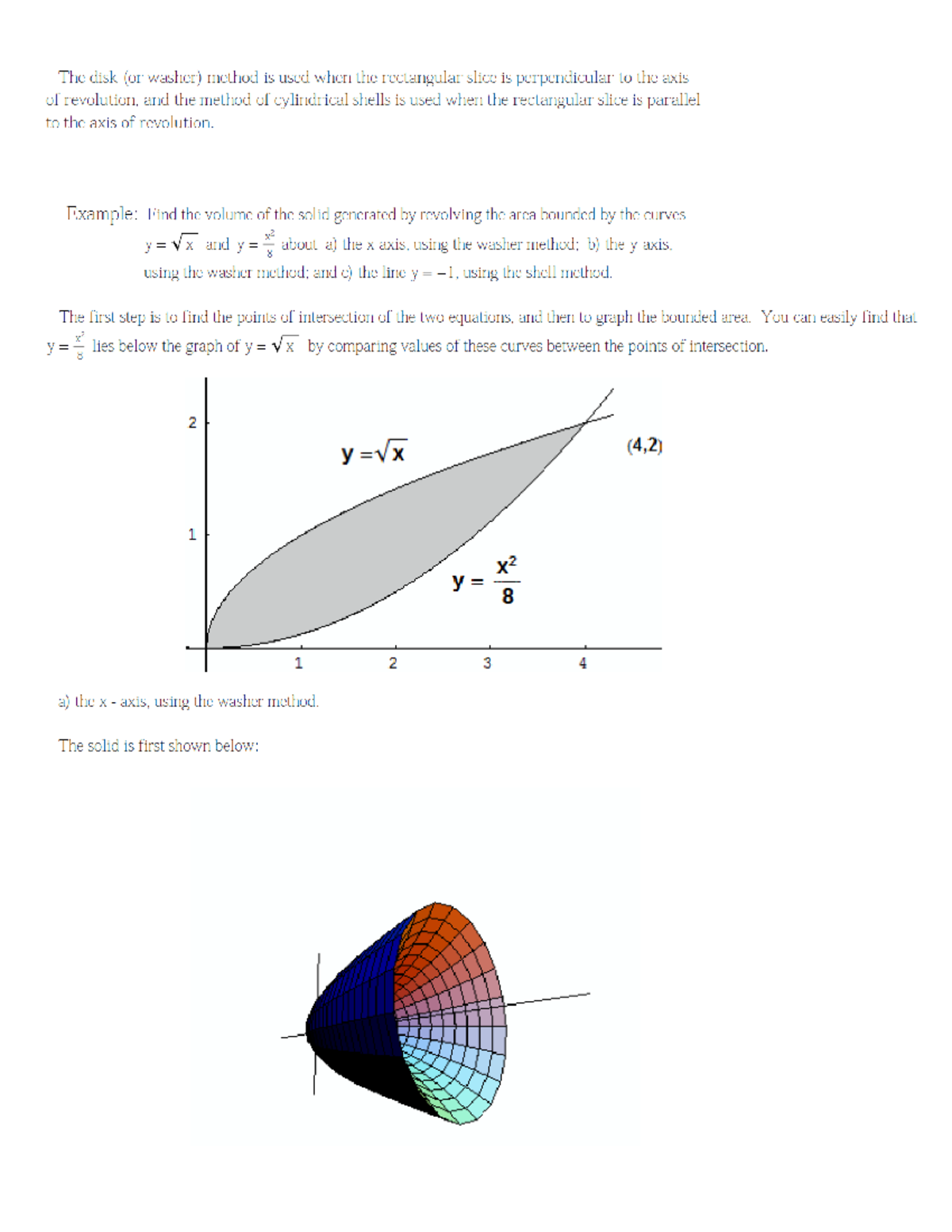 Integral-notes 4 - Calculus With Analytic Geometry I - The disk (or ...