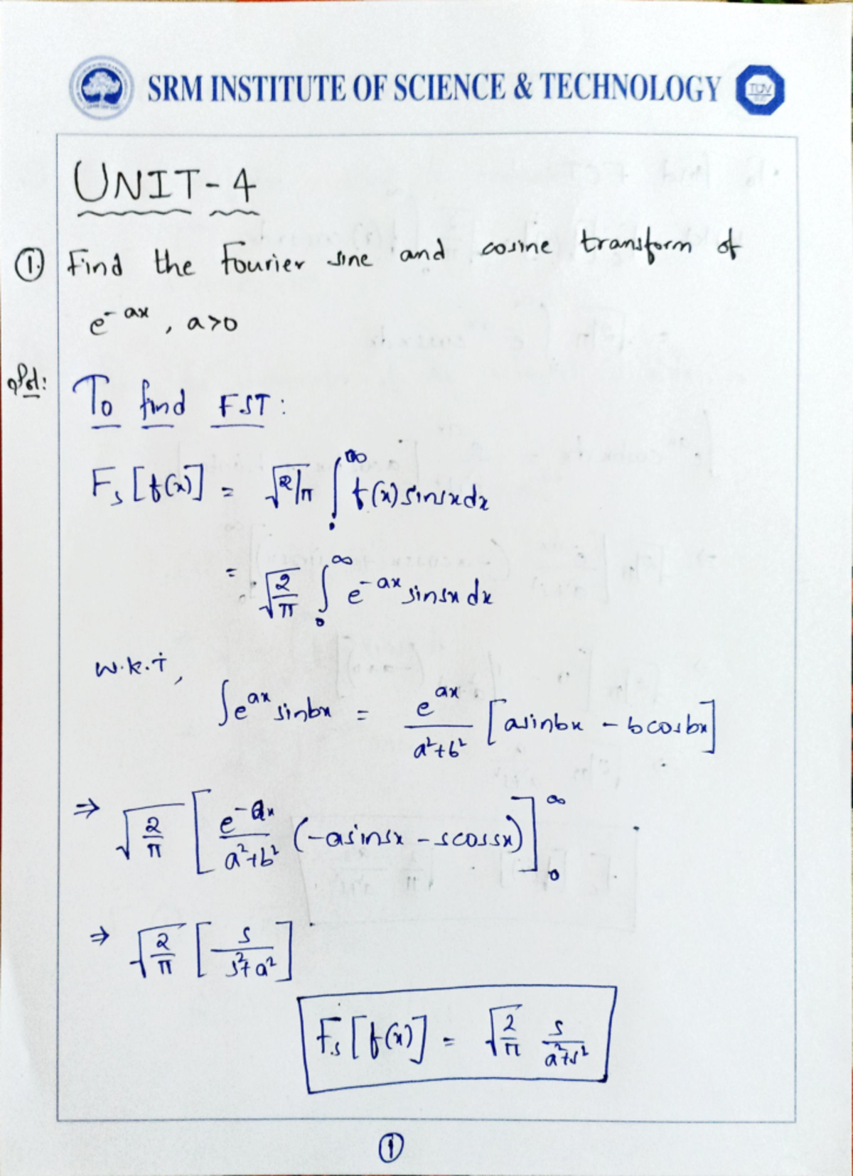 Tbvp Assignment 3 Answers Transforms And Boundary Value Problems