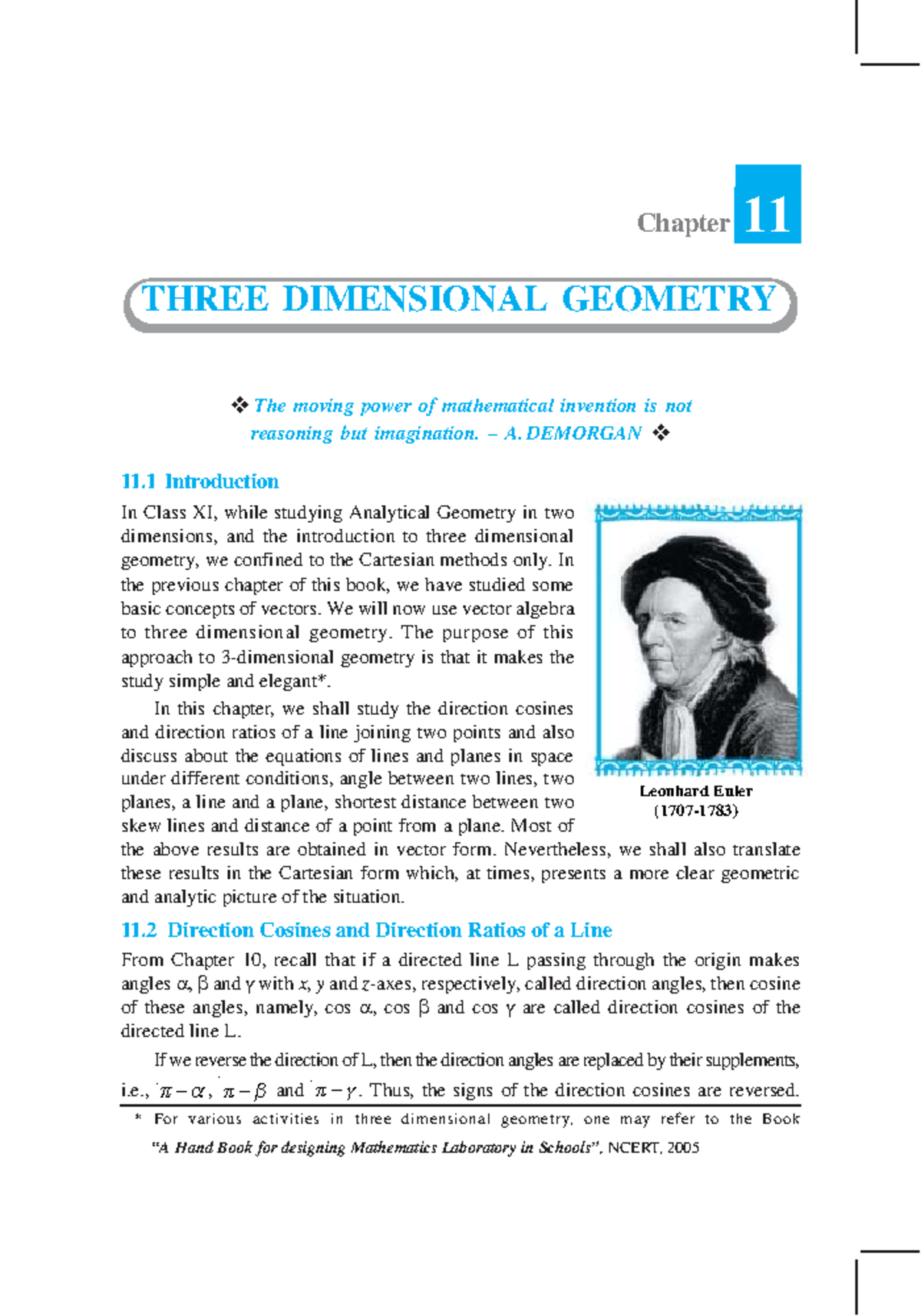 6.Direction Cosines, Plane, and Shortest Distance-1 - THREE DIMENSIONAL ...