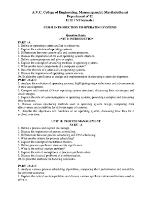 BDA-Question bank - CCS334 - BIG DATA ANALYTICS UNIT I UNDERSTANDING BIG DATA PART A What is big ...