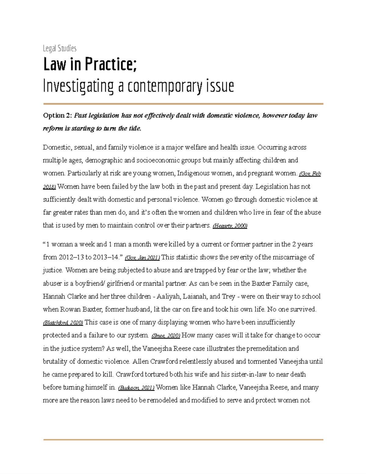 Law in Practice - Investigating contemporary issues - Legal Studies Law ...