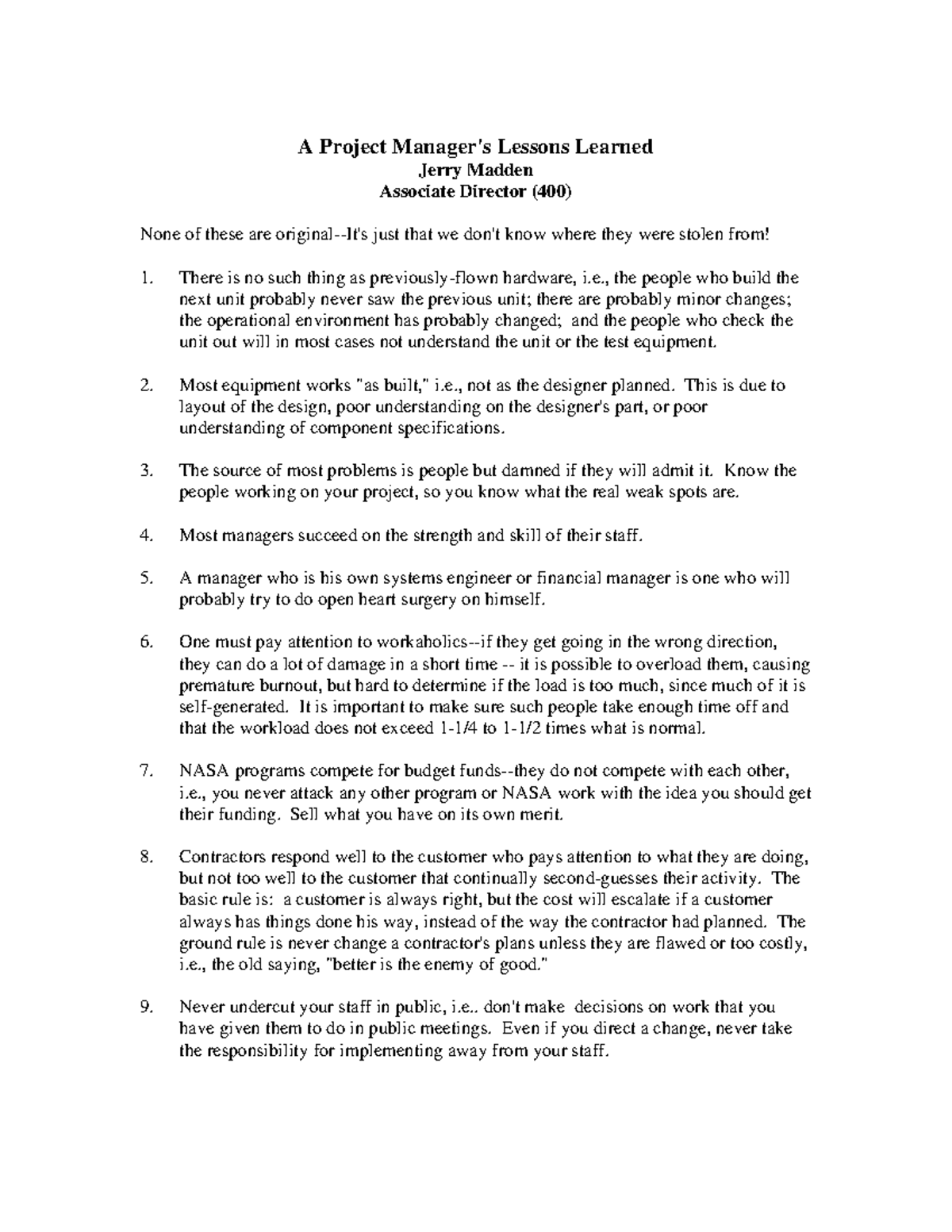 293253 main 62682 main jerry madden forum 7 - A Project Manager's ...