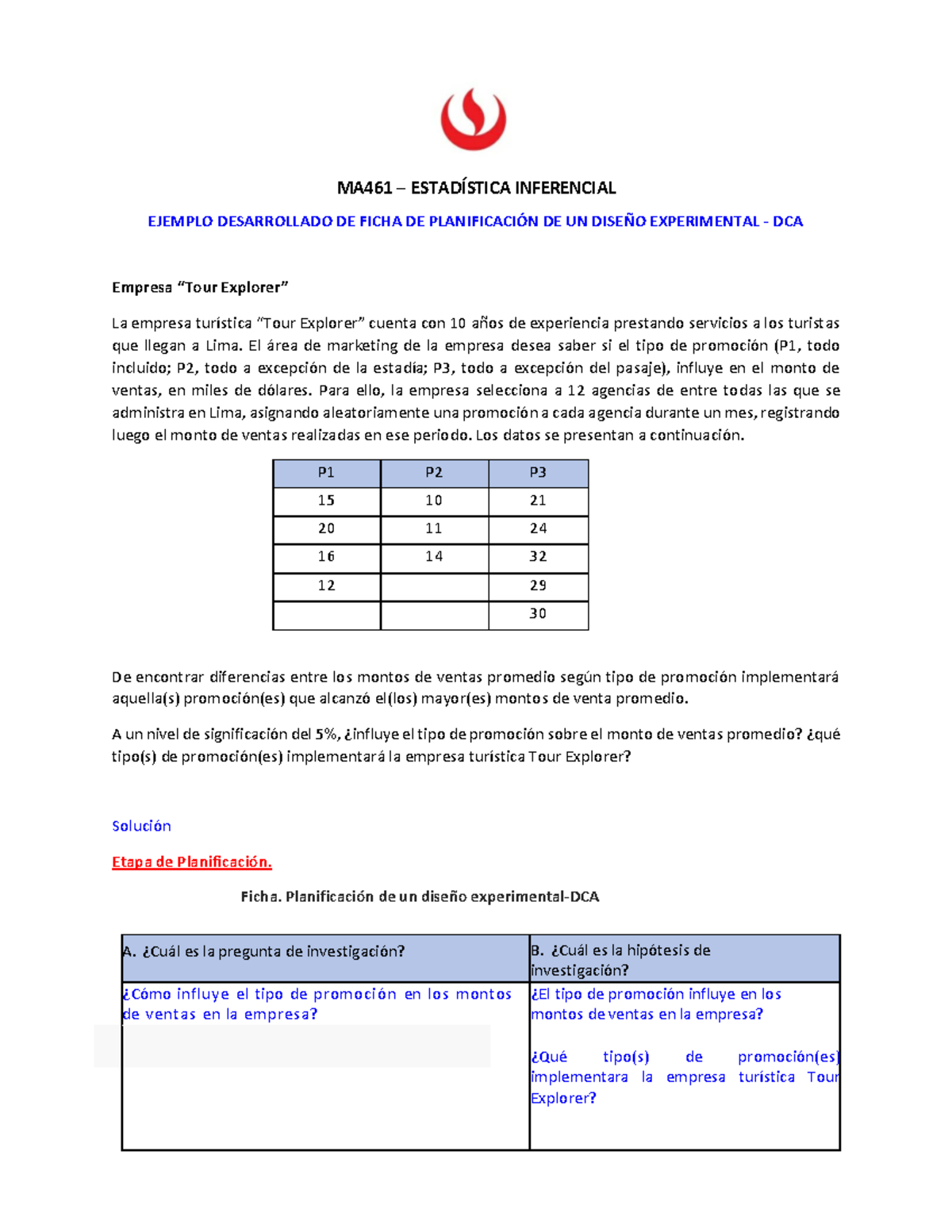 MA461 202401 Semana 05 Sesión 03 Ejemplo Desarrollado DE Ficha - MA461 − ESTADÍSTICA INFERENCIAL ...
