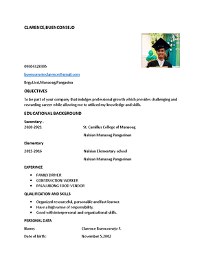 Resume-ABM-TVL - Lecture notes 11 - I hereby certify that the above ...