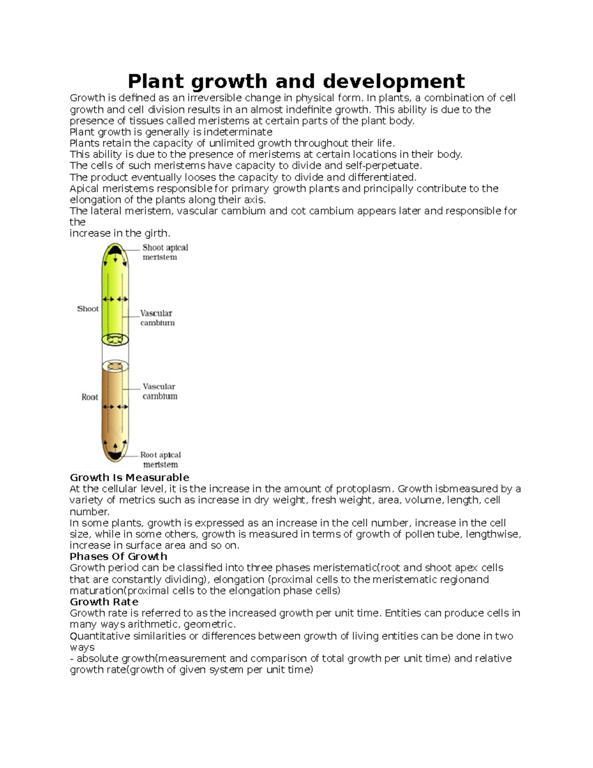 15 Plant growth and development plus one - Plant growth and development ...