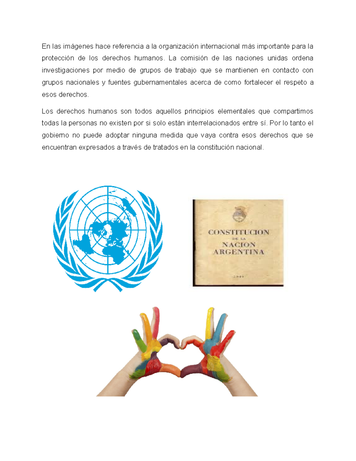 Naciones unidas - LECTURA - En las imágenes hace referencia a la ...