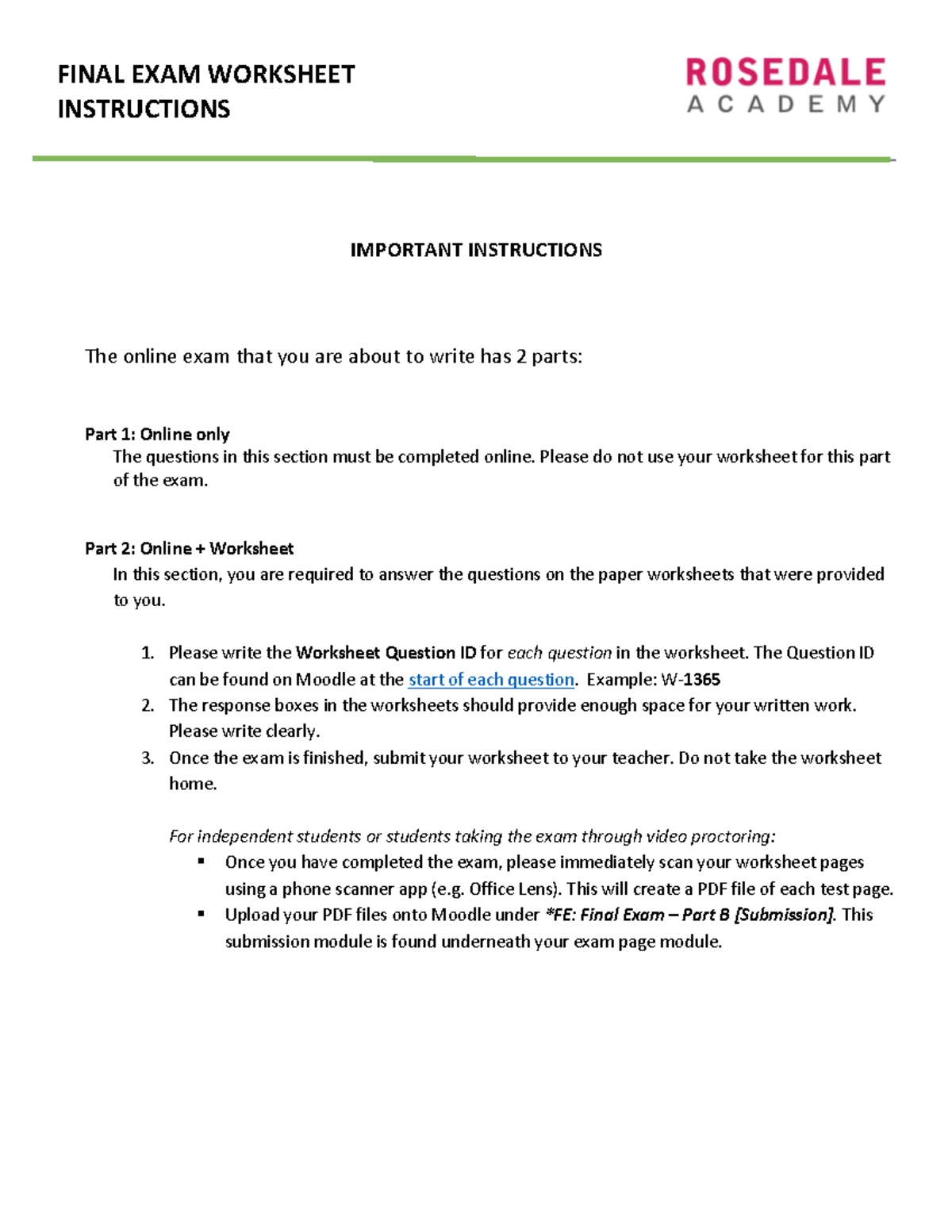 Final Exam Worksheet Template and Description - CHEM-108 - DVC - Studocu