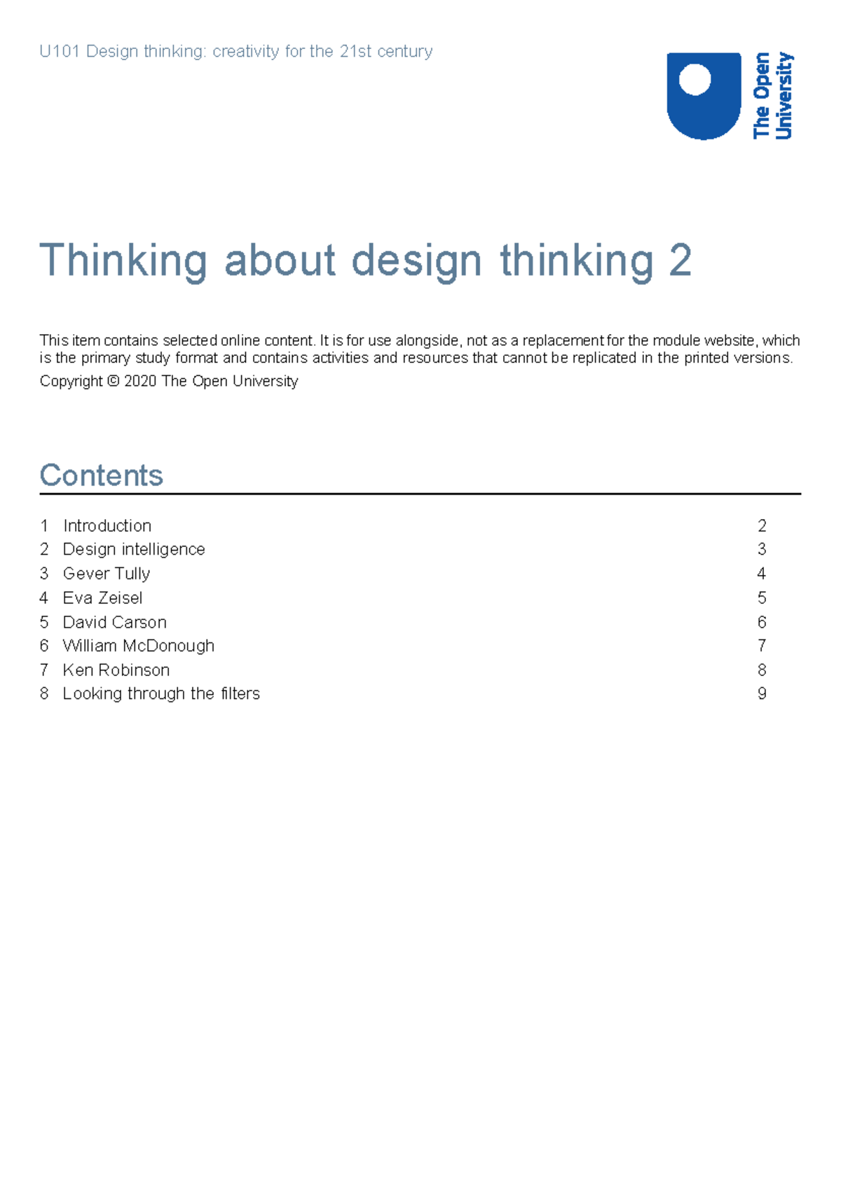 Thinking about design thinking 2 printable - U101 Design thinking ...