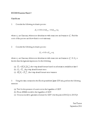 Lecture 4 home exercise - Home exercise for Lecture 4: Forecasting with ARIRMs Dr Zhirong Ou ...