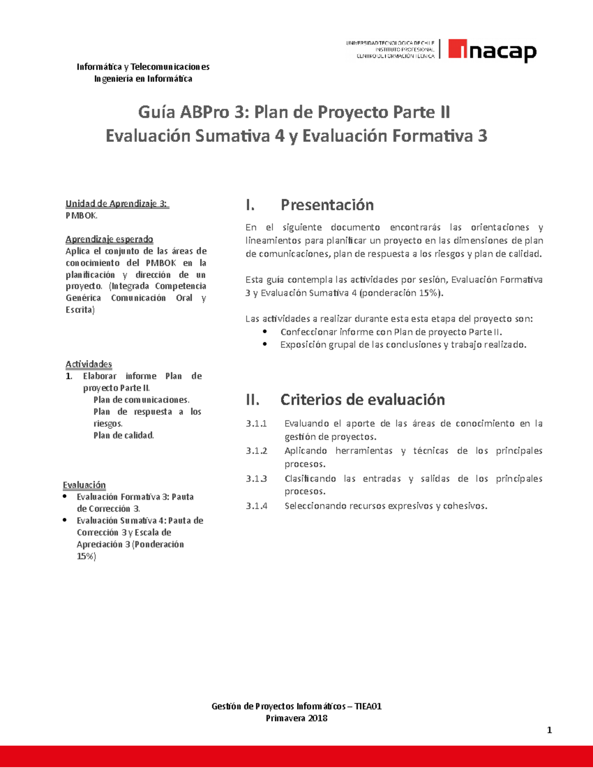 U3 ES4 TIEA01 ABPro 3 - Prueba Plantilla - Guía ABPro 3: Plan de ...