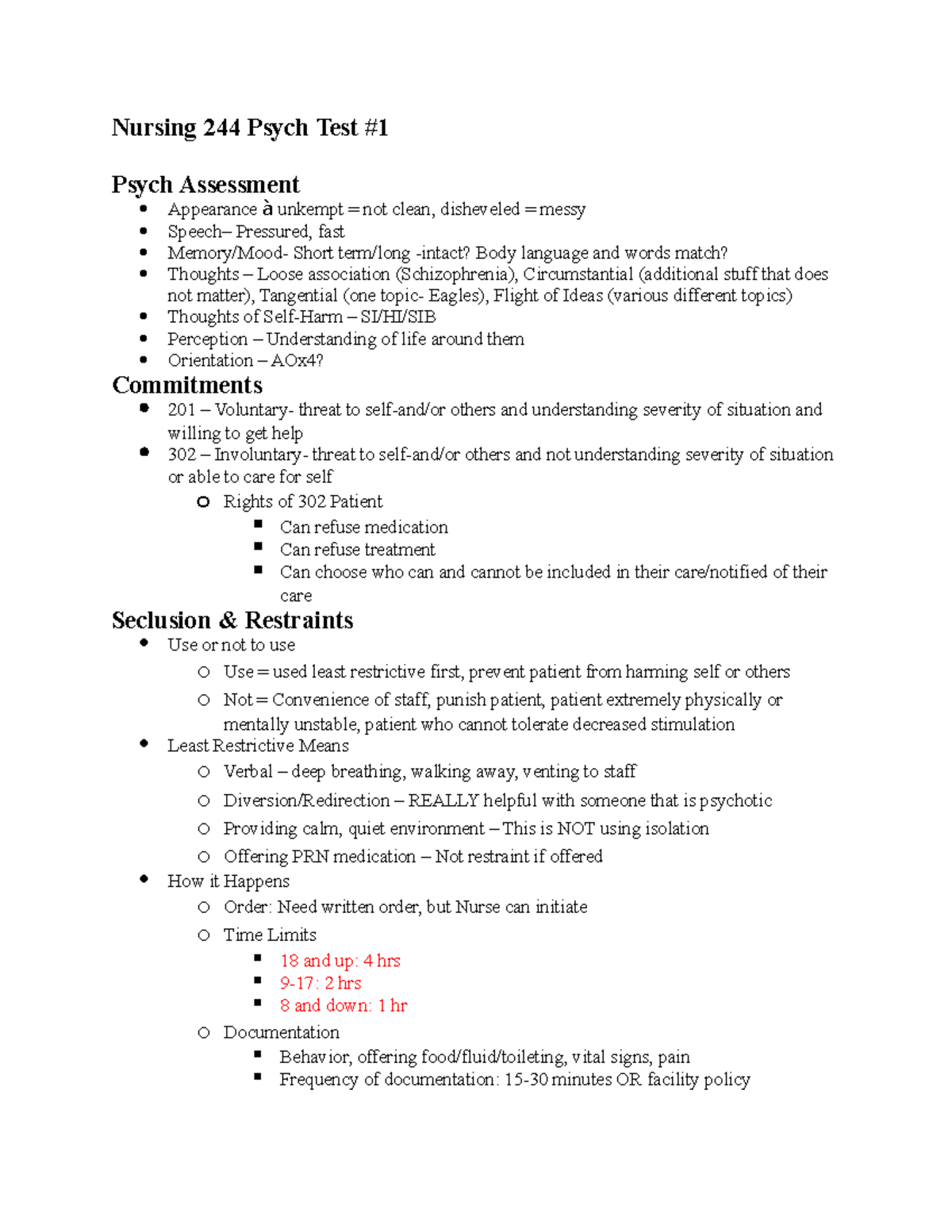 Lecture 1 Study Guide - Nursing 244 Psych Test Psych Assessment ...