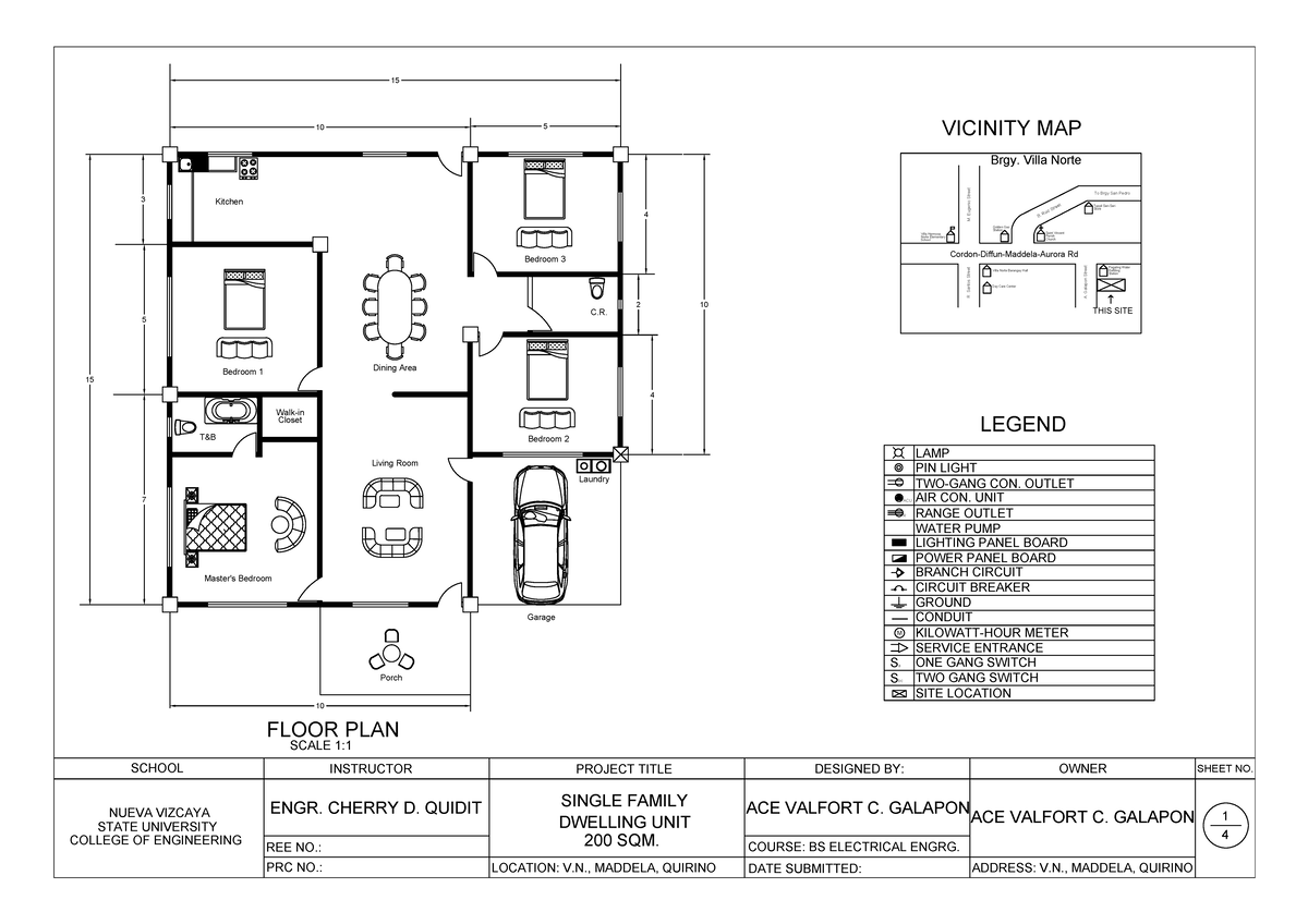 Final Drawing-Model 1 - AUTOCAD ELECTRICAL DESIGN - 3 5 7 15 15 10 5 4 ...