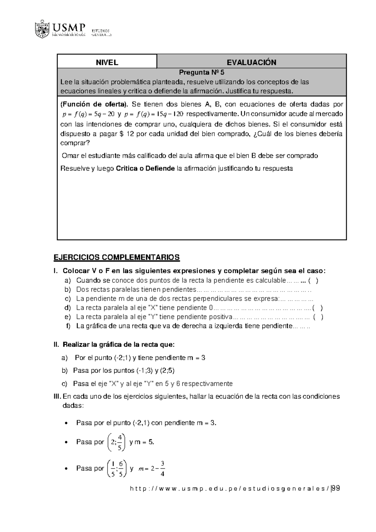 Definitivo.- Manual MATE I-202 3 - I (1) (1)-99-102 - NIVEL EVALUACIÓN Pregunta Nº 5 Lee la ...