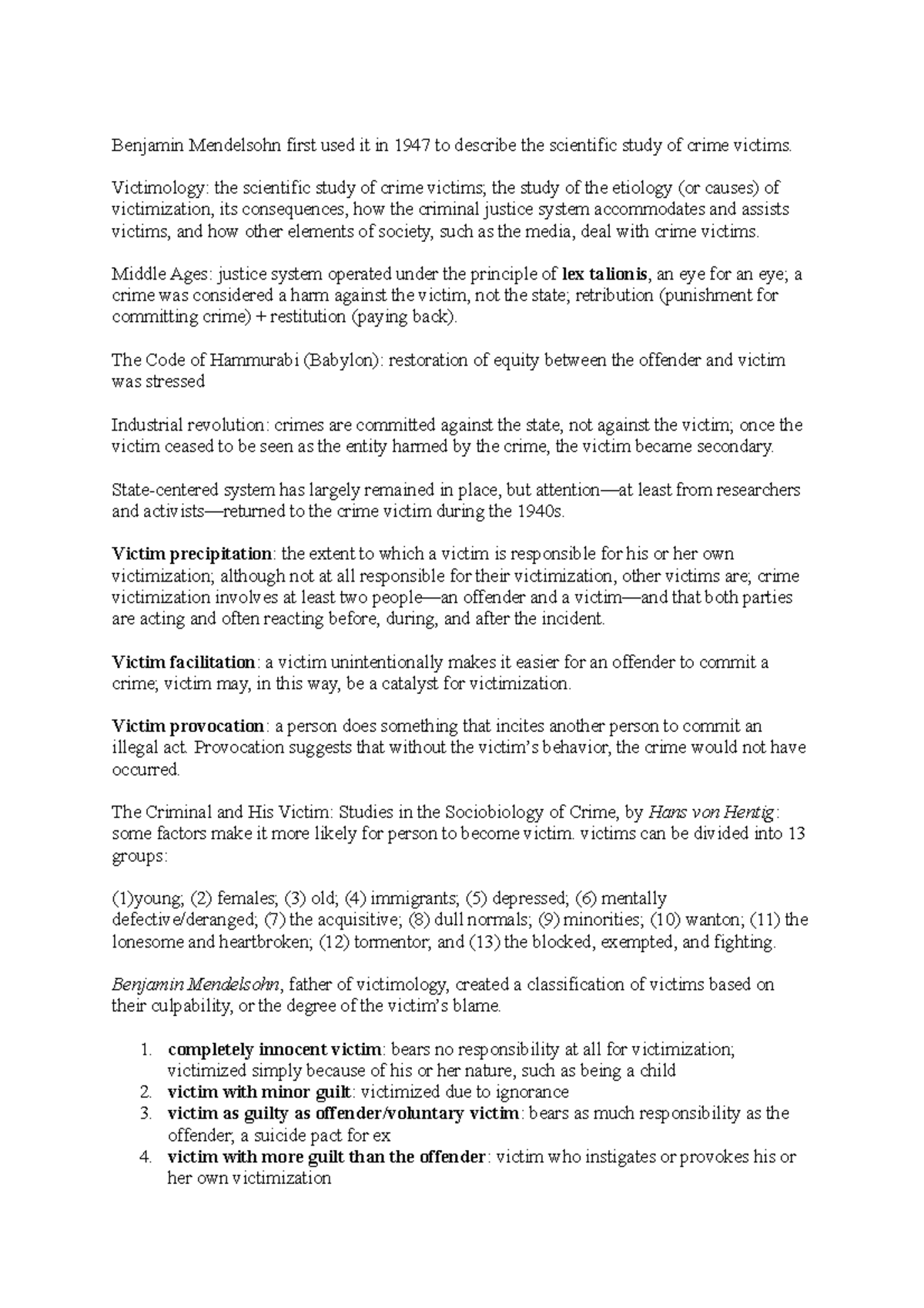 Notes for first reading - Benjamin Mendelsohn first used it in 1947 to ...